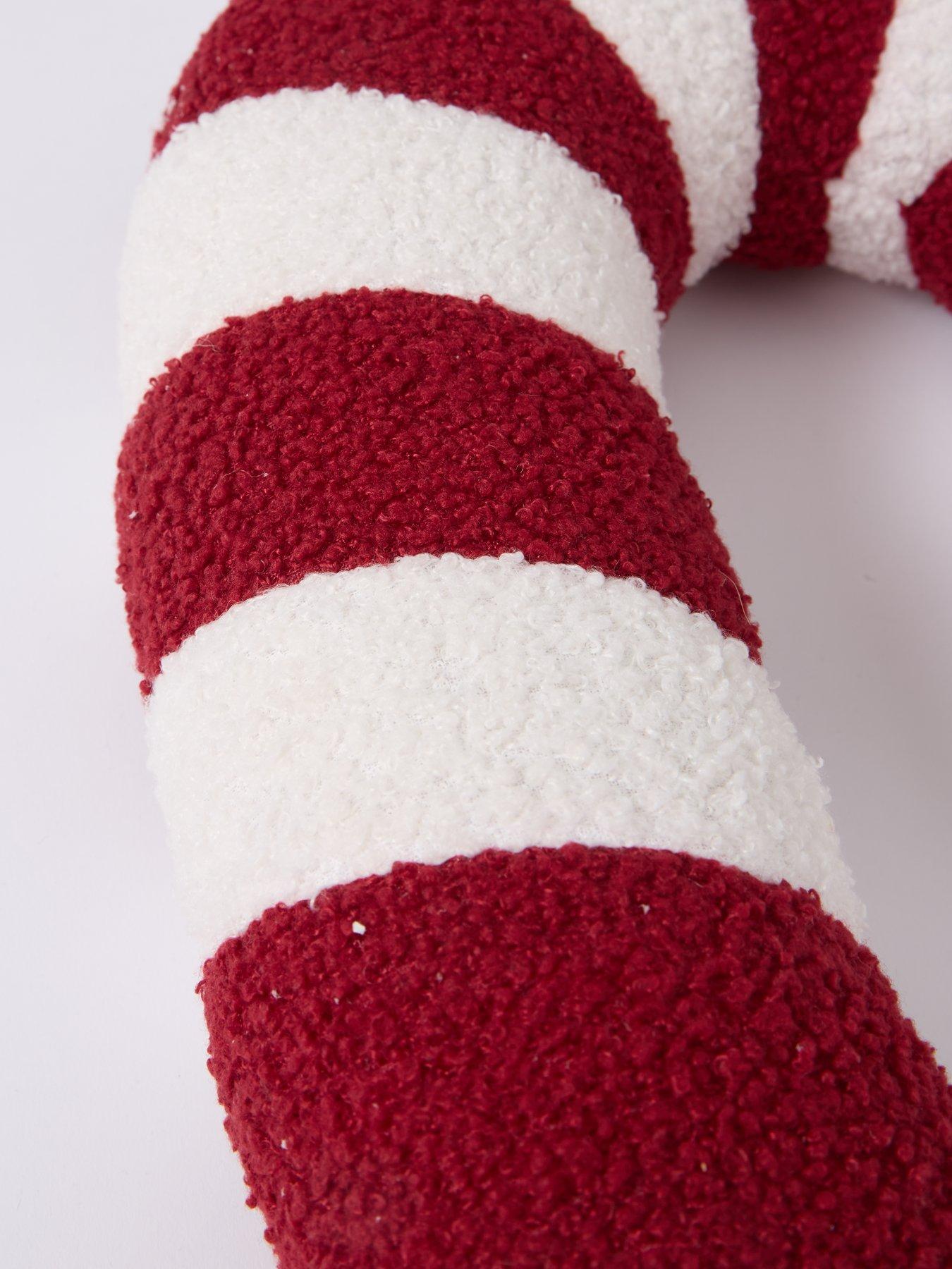 Very Home Boucle Candy Cane-Shaped Christmas Cushion | Very