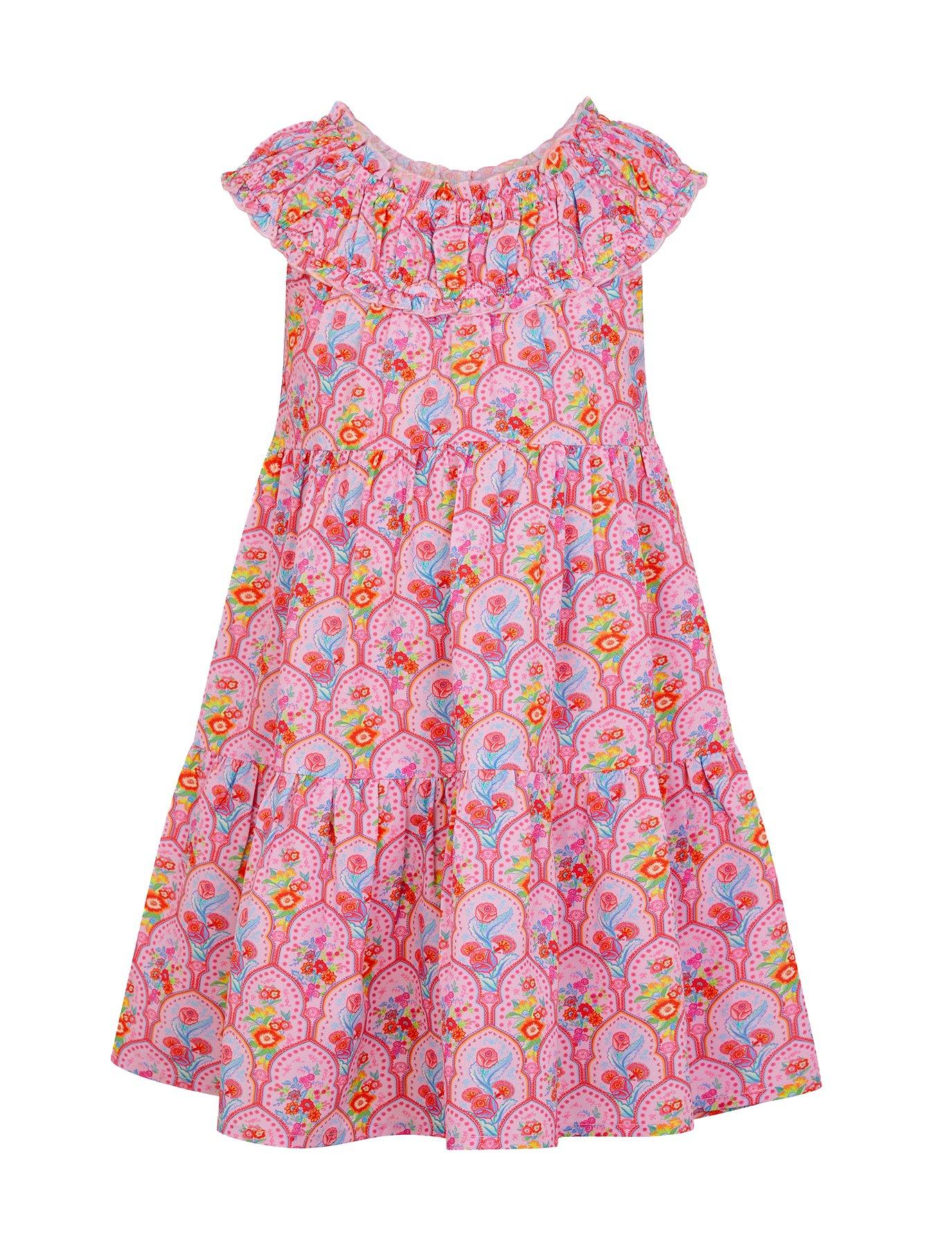 Monsoon Girls Floral Tile Beach Dress - Lilac | Very