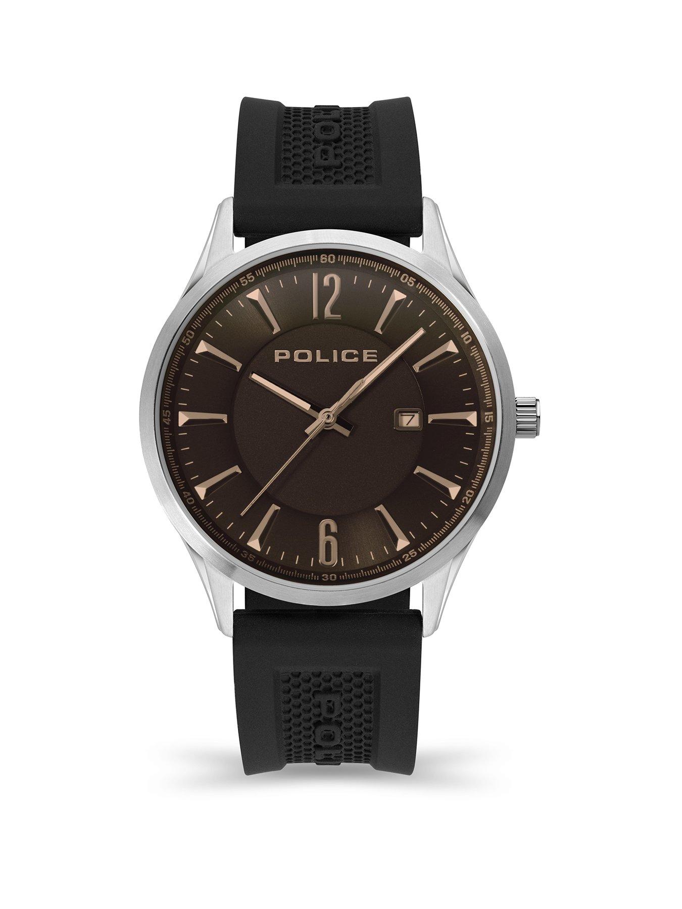 Police Laser SS Sili Strap Watch | Very