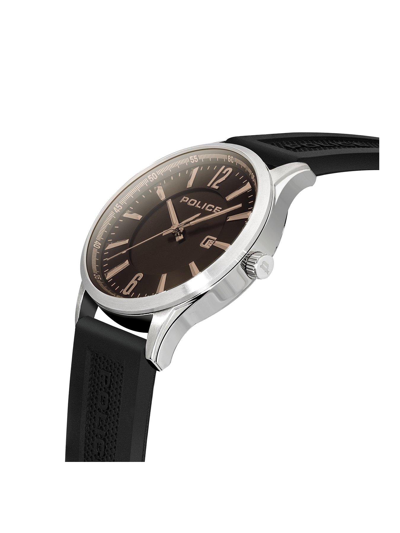 Police Laser SS Sili Strap Watch | very.co.uk