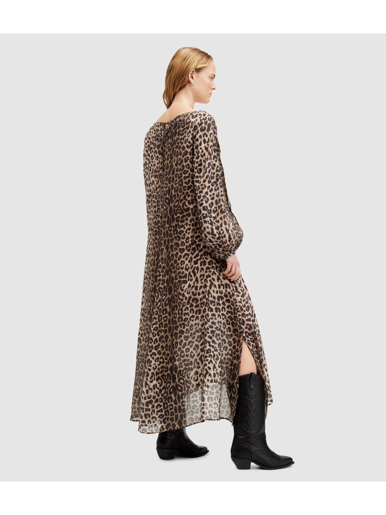 AllSaints Jane Leppo Dress - Brown | Very