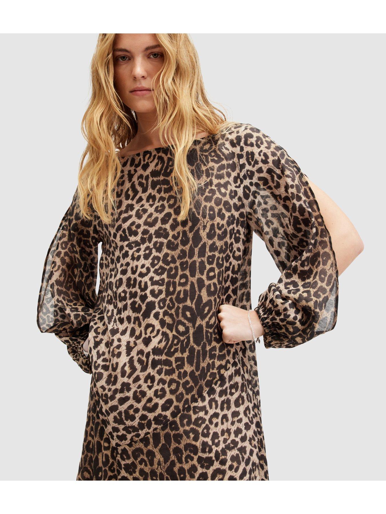AllSaints Jane Leppo Dress - Brown | Very