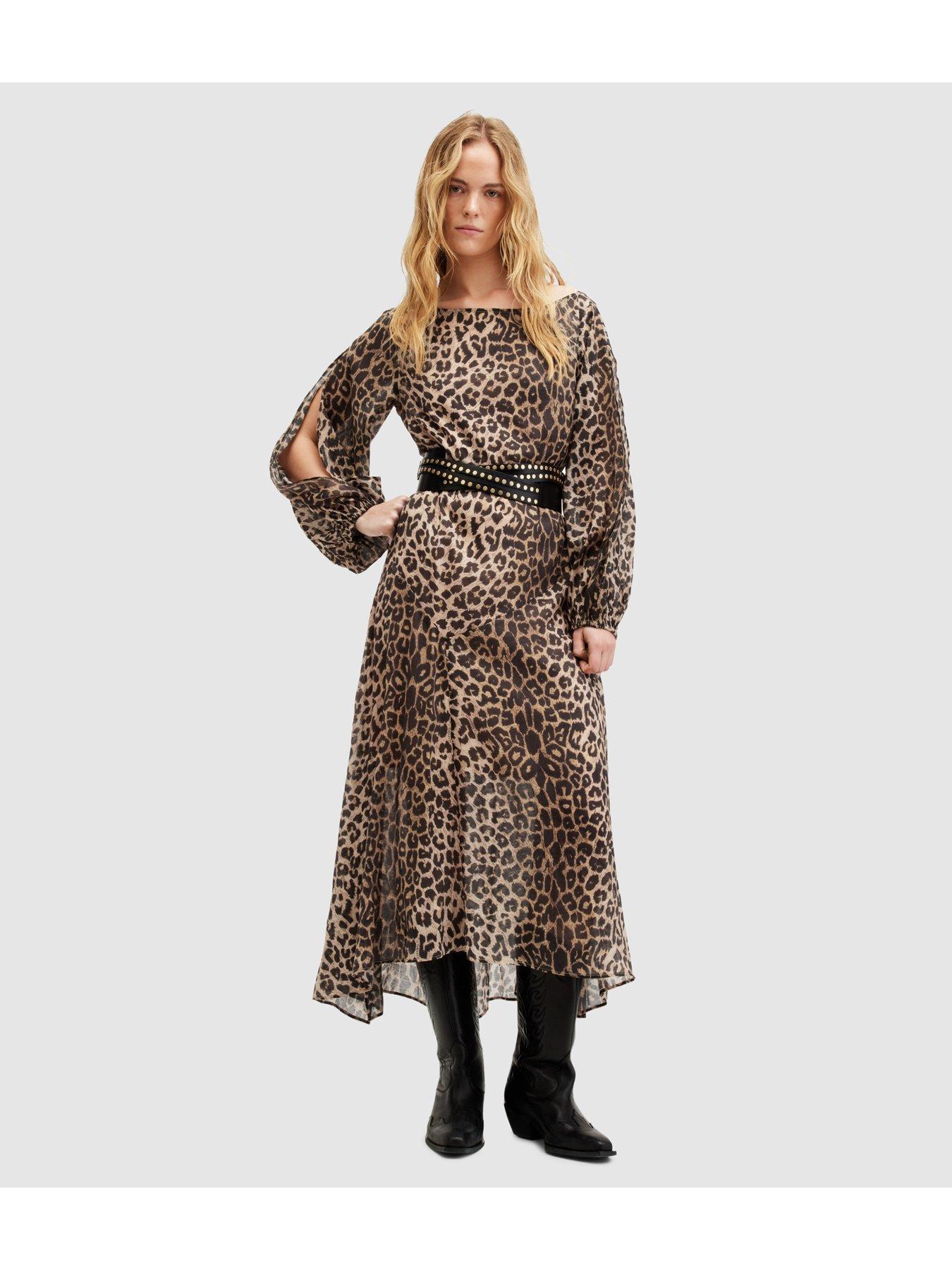 AllSaints Jane Leppo Dress - Brown | Very