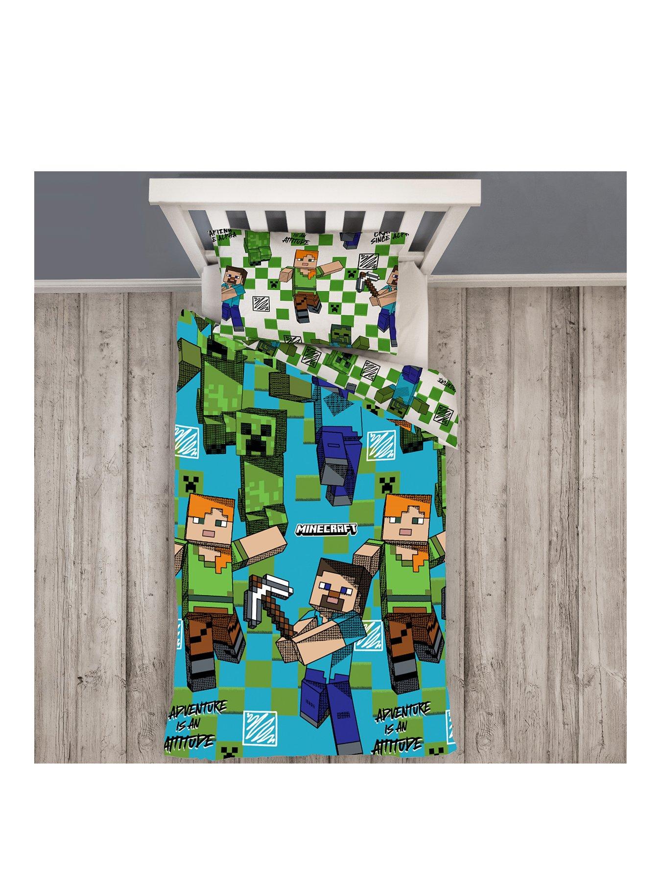 Minecraft Drawn Single Duvet Cover Set - Multi | Very