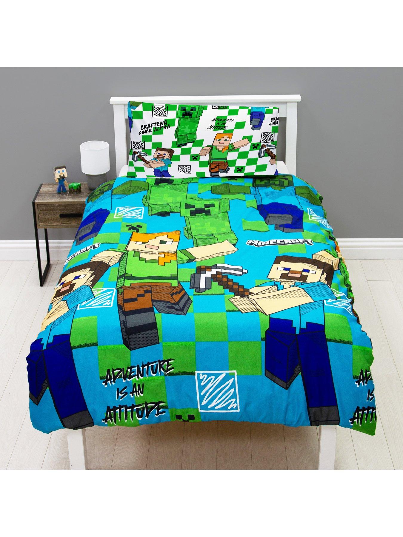 Minecraft Drawn Single Duvet Cover Set - Multi | Very