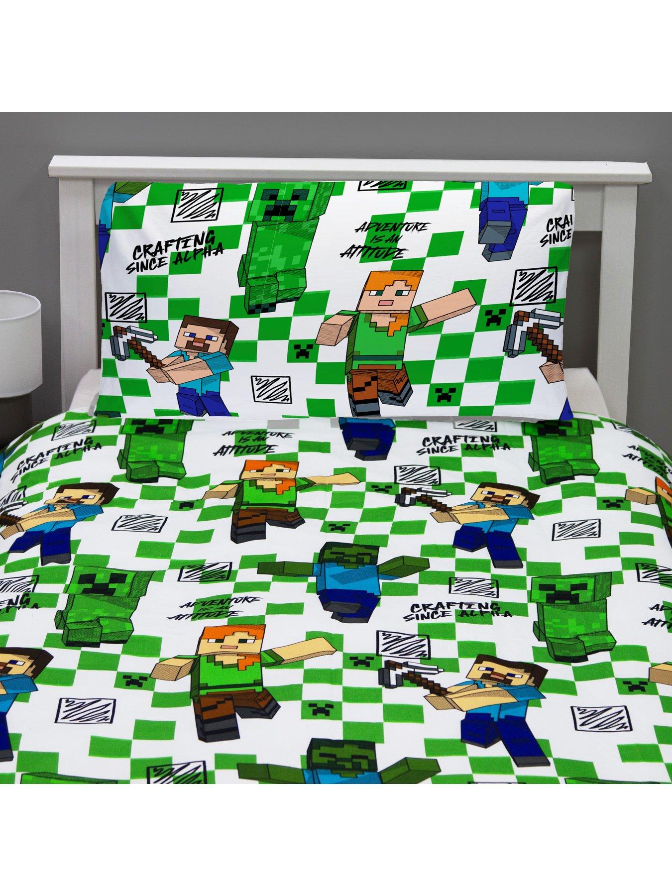 Minecraft Drawn Single Duvet Cover Set - Multi | Very