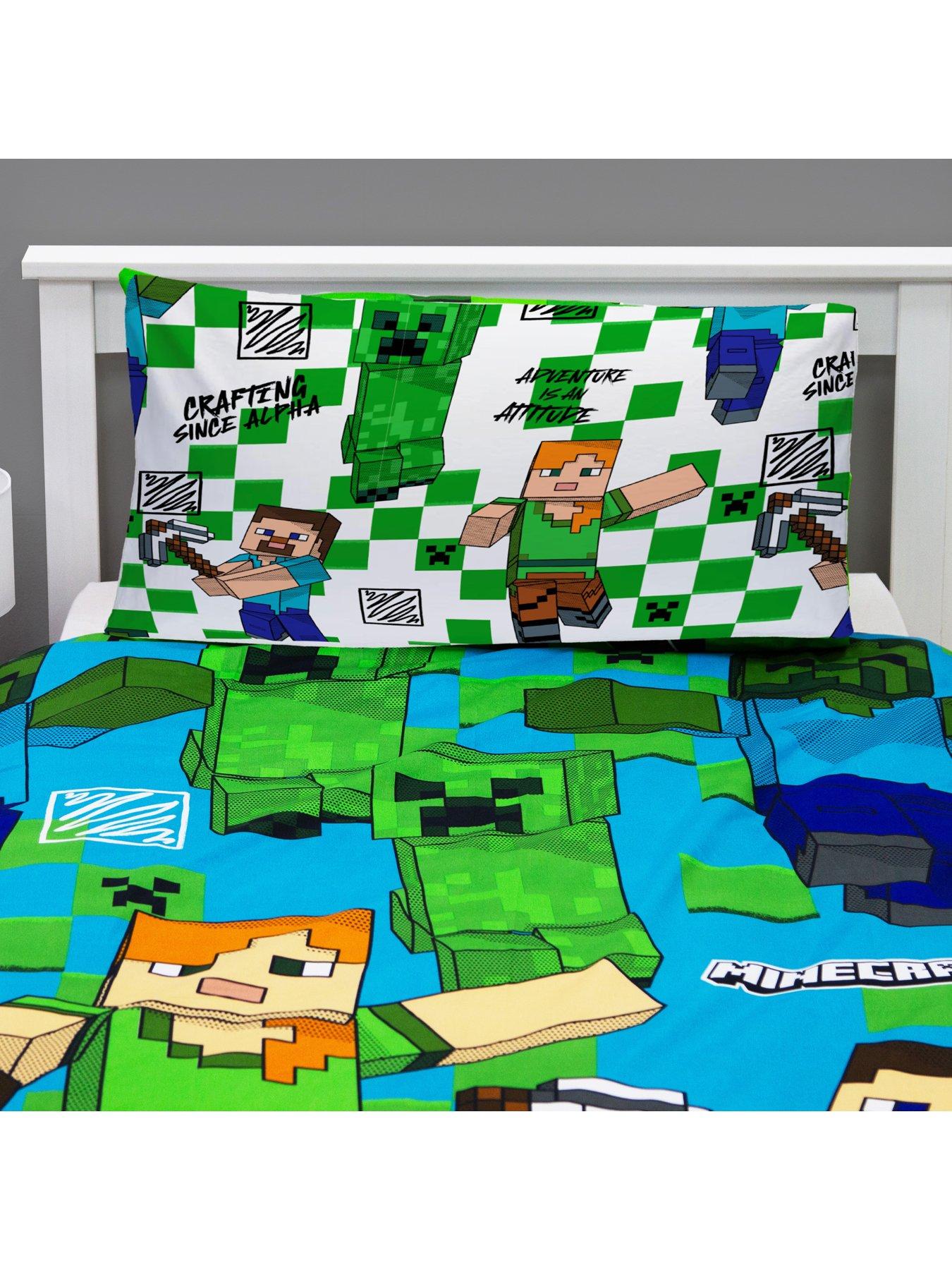 Minecraft Drawn Single Duvet Cover Set - Multi | Very