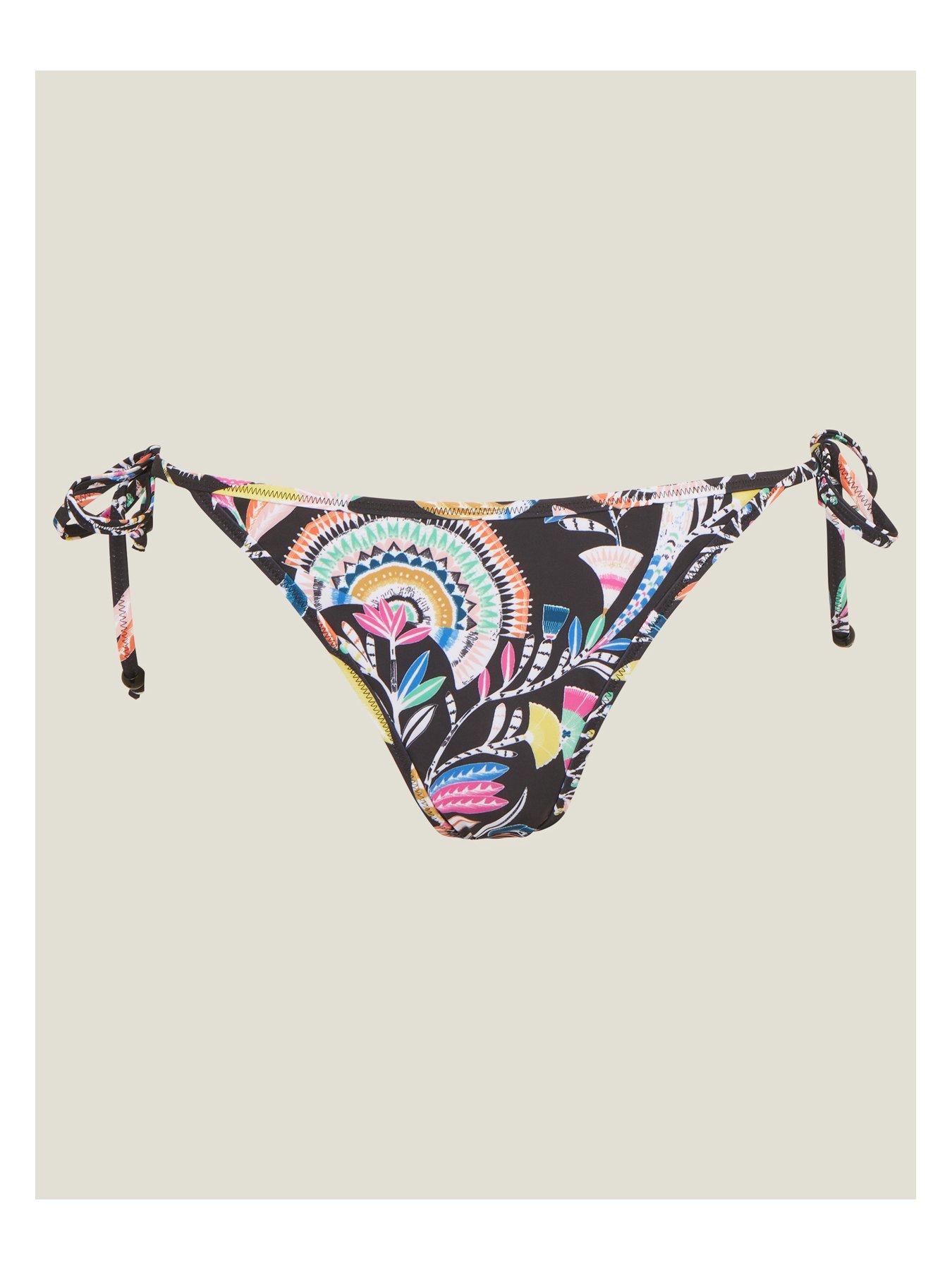 Accessorize Fan Print Tie Bikini Briefs | Very