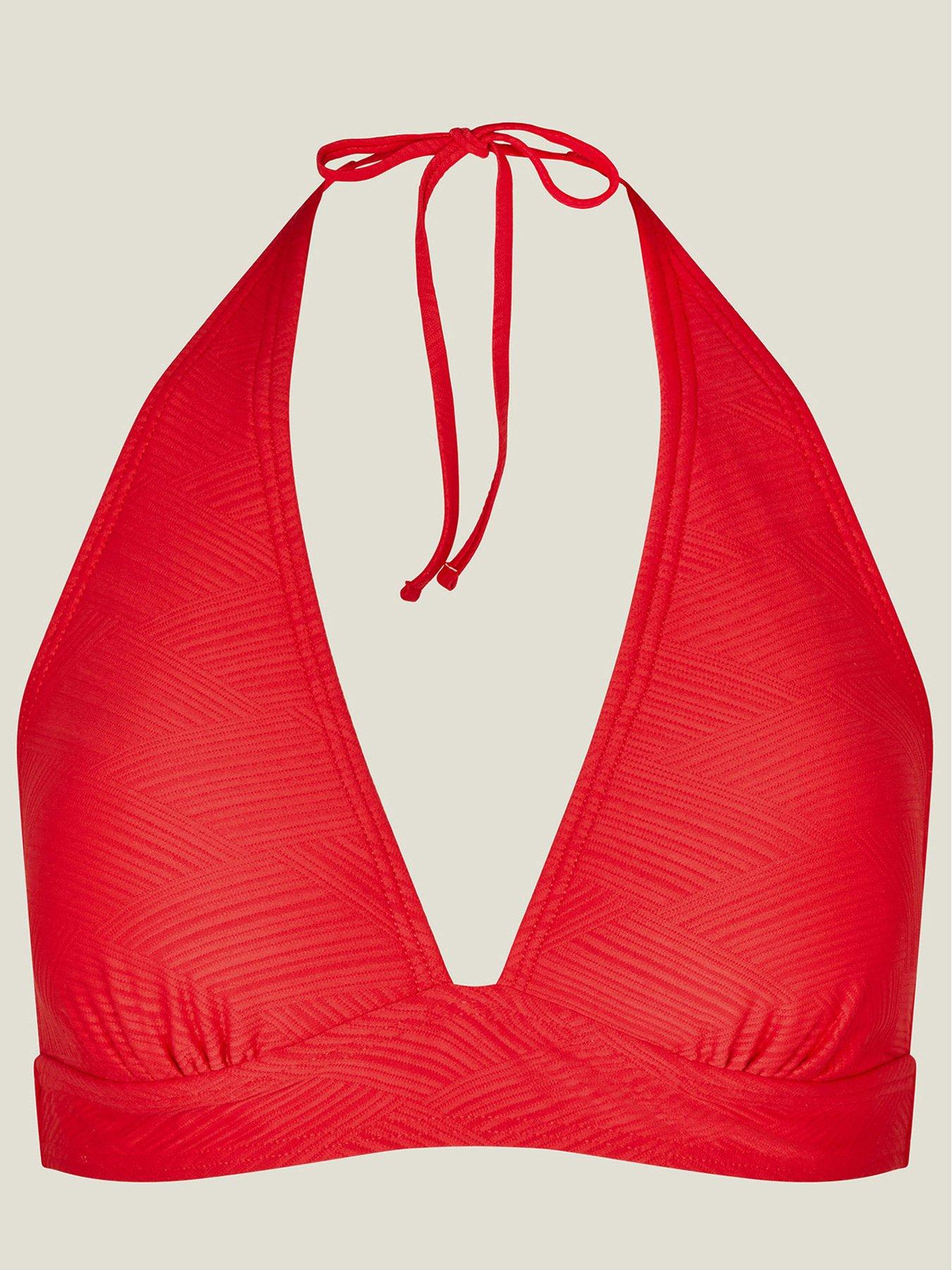 Accessorize Textured Triangle Top - Red | Very