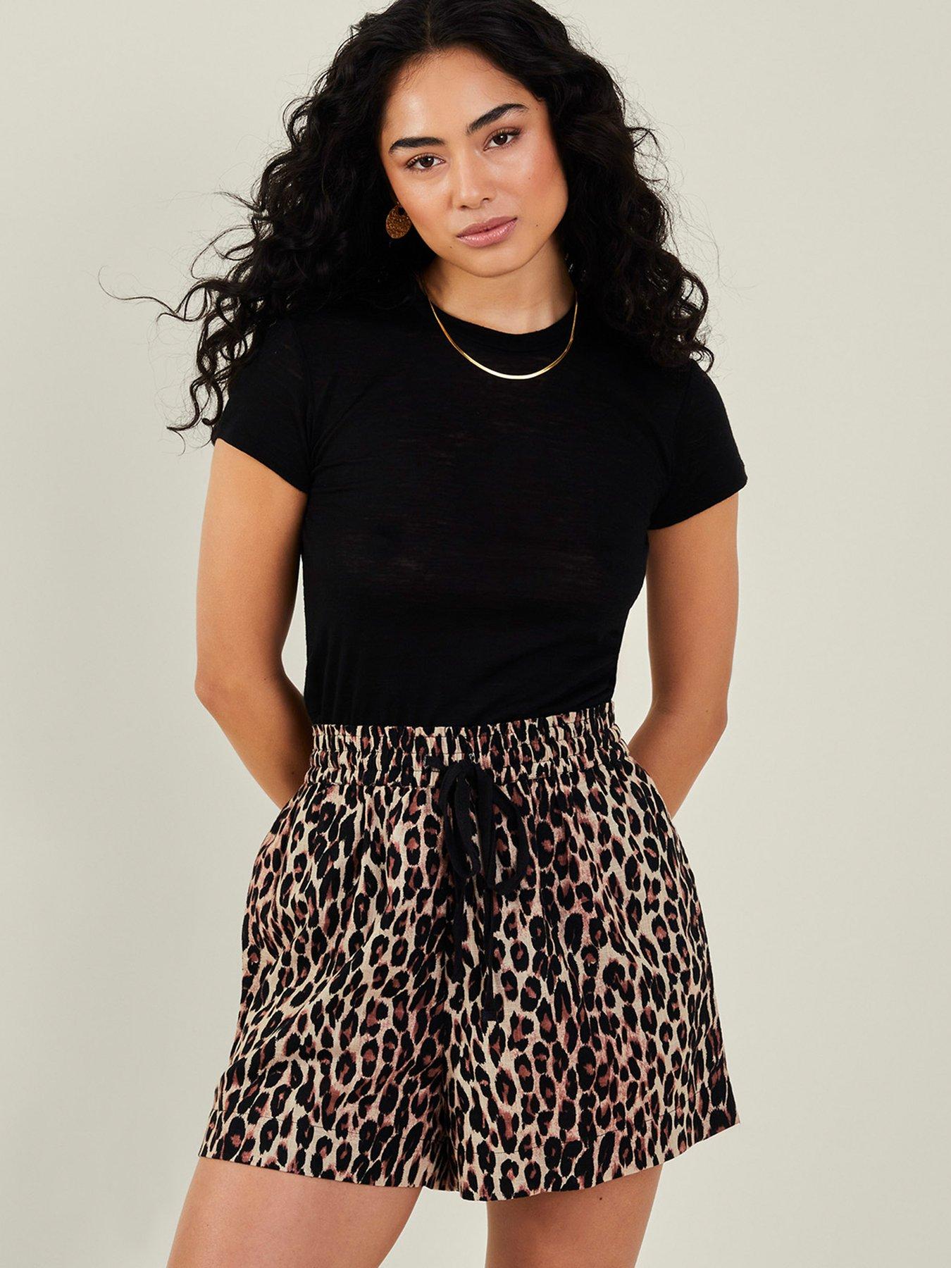 Accessorize Leopard Print Shorts | Very