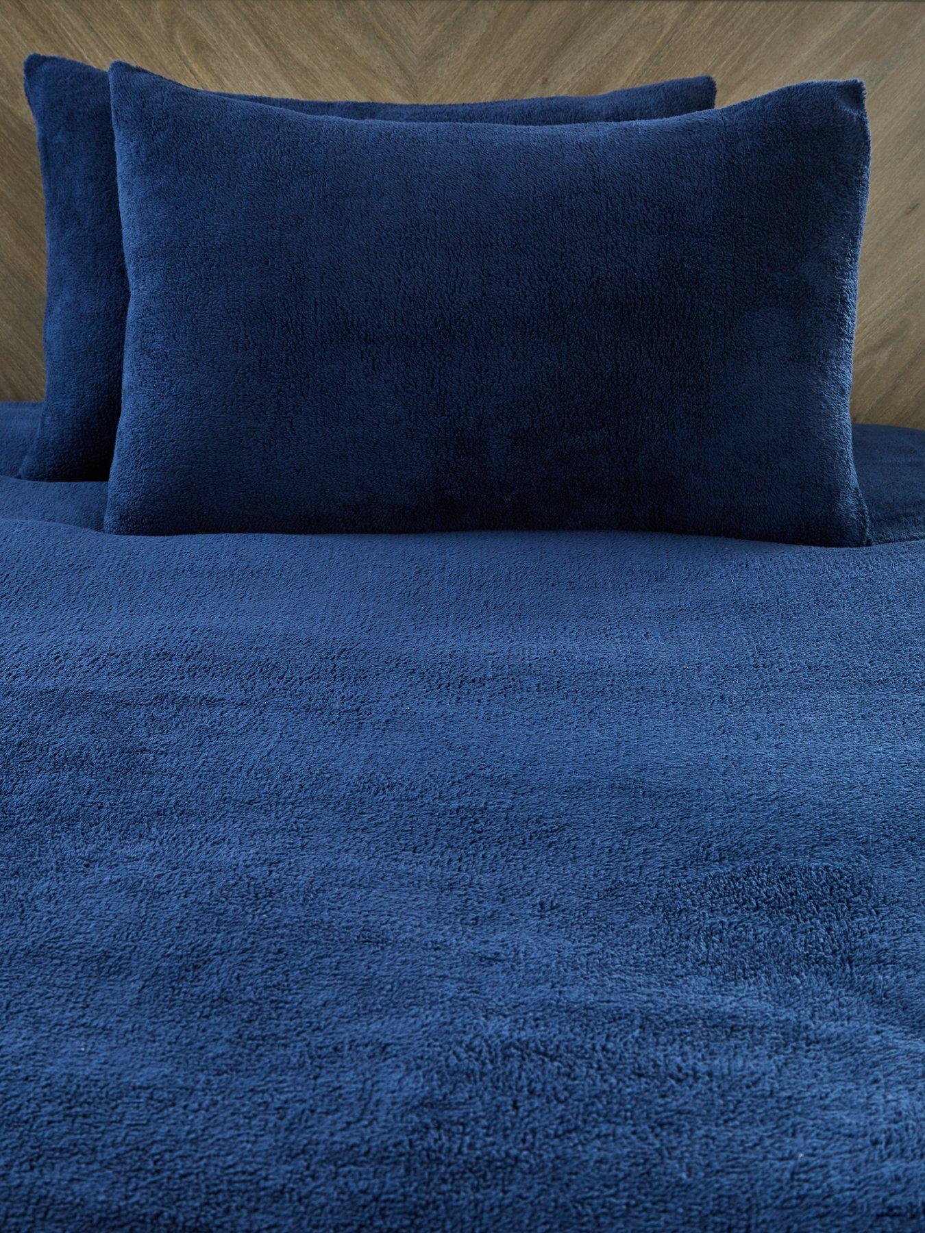 The Very Collection Teddy Fleece Duvet Cover Set in Navy | Very