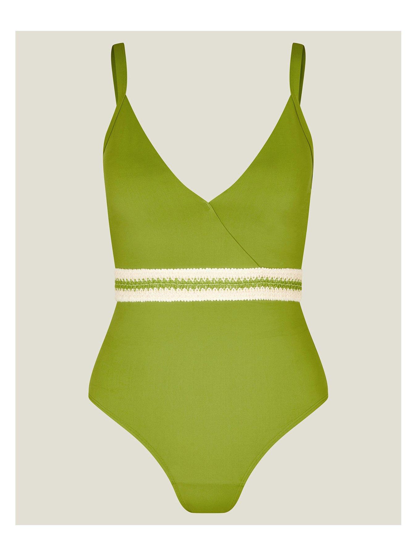 Accessorize Elastic Halter Swim - Green | Very.co.uk