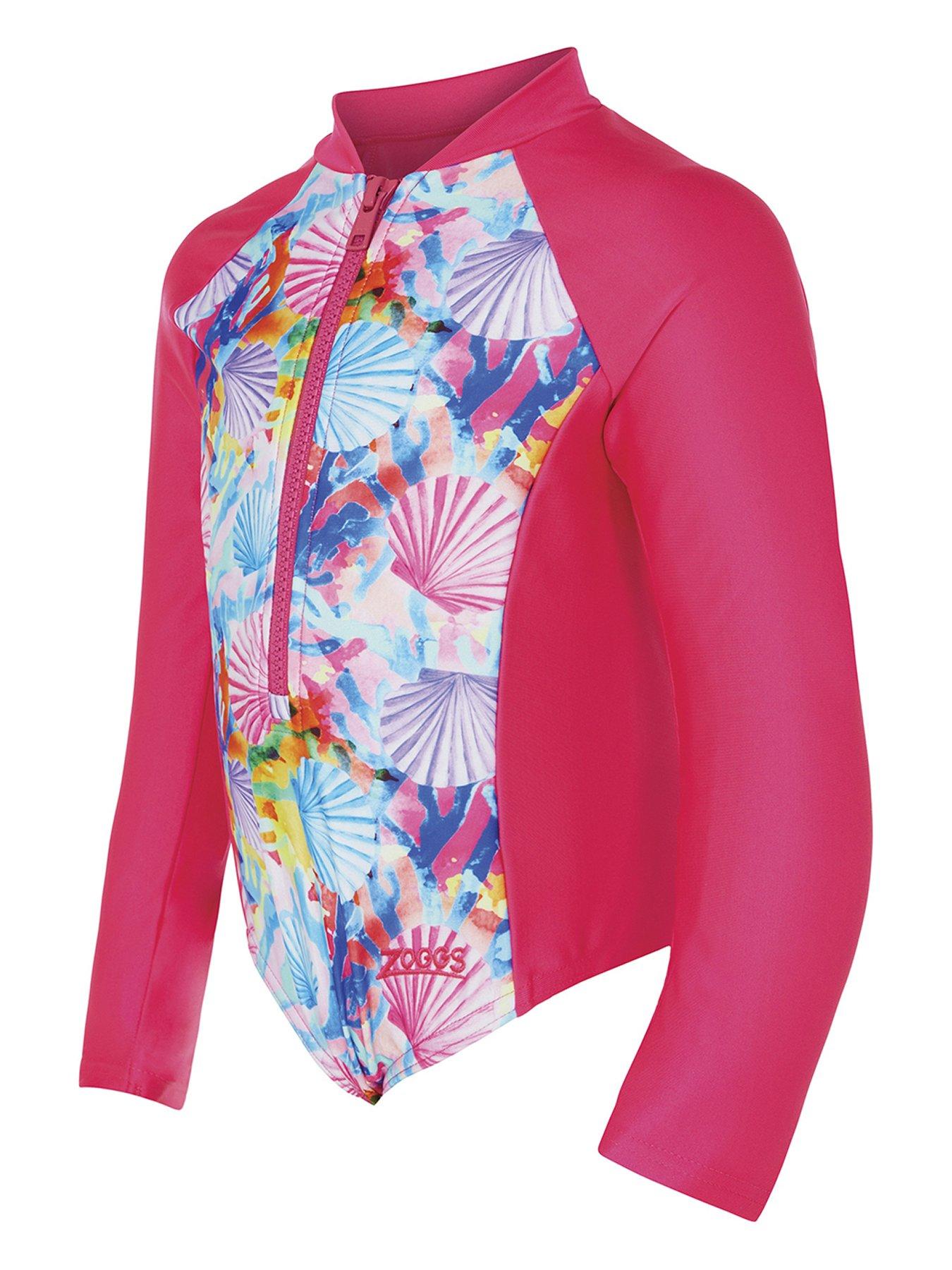 Zoggs Girls Crazy Clam Overlock Seam Paddle Suit - Multi | Very