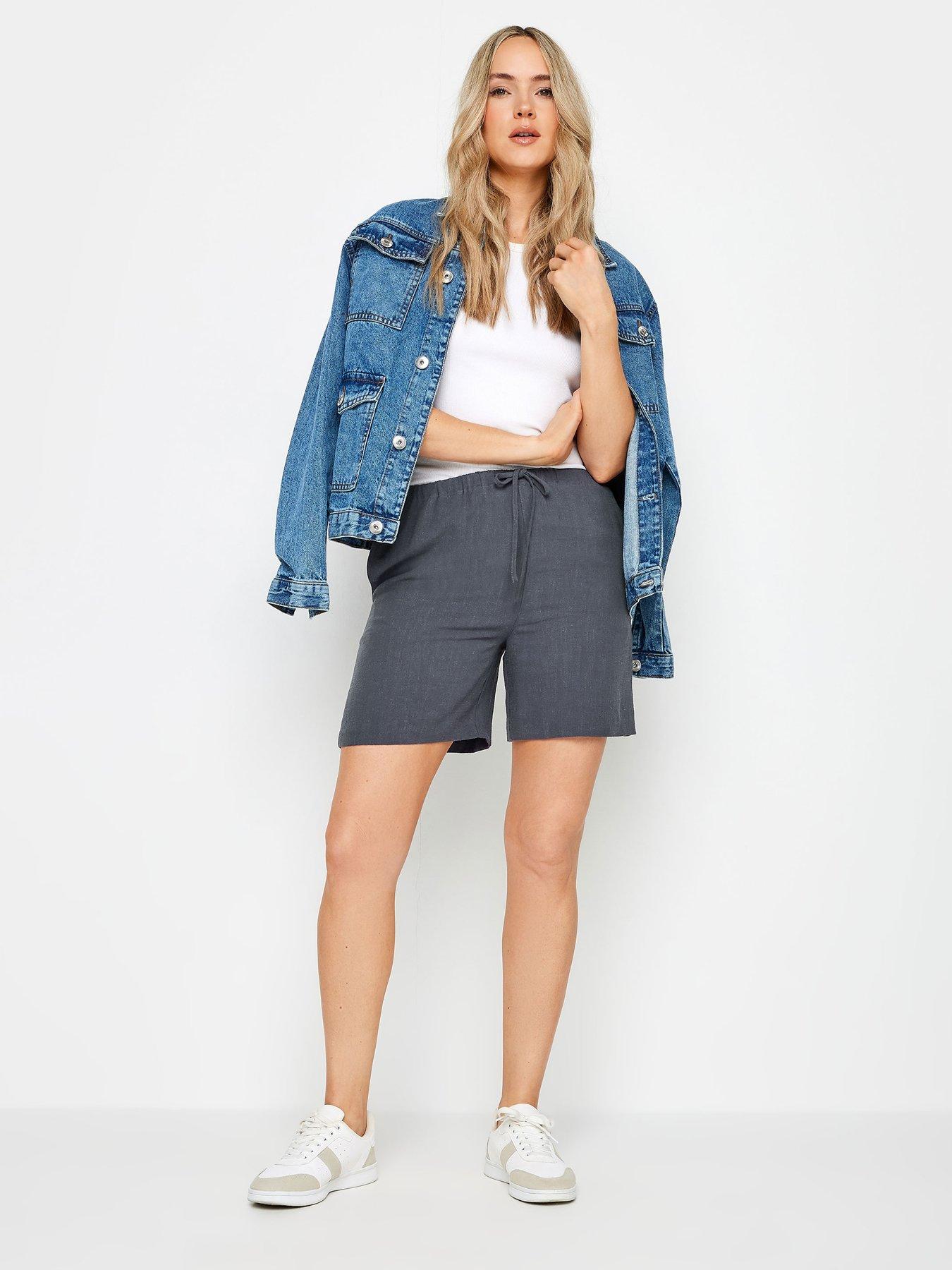 Long Tall Sally Tall Grey Sand Linen Short | Very