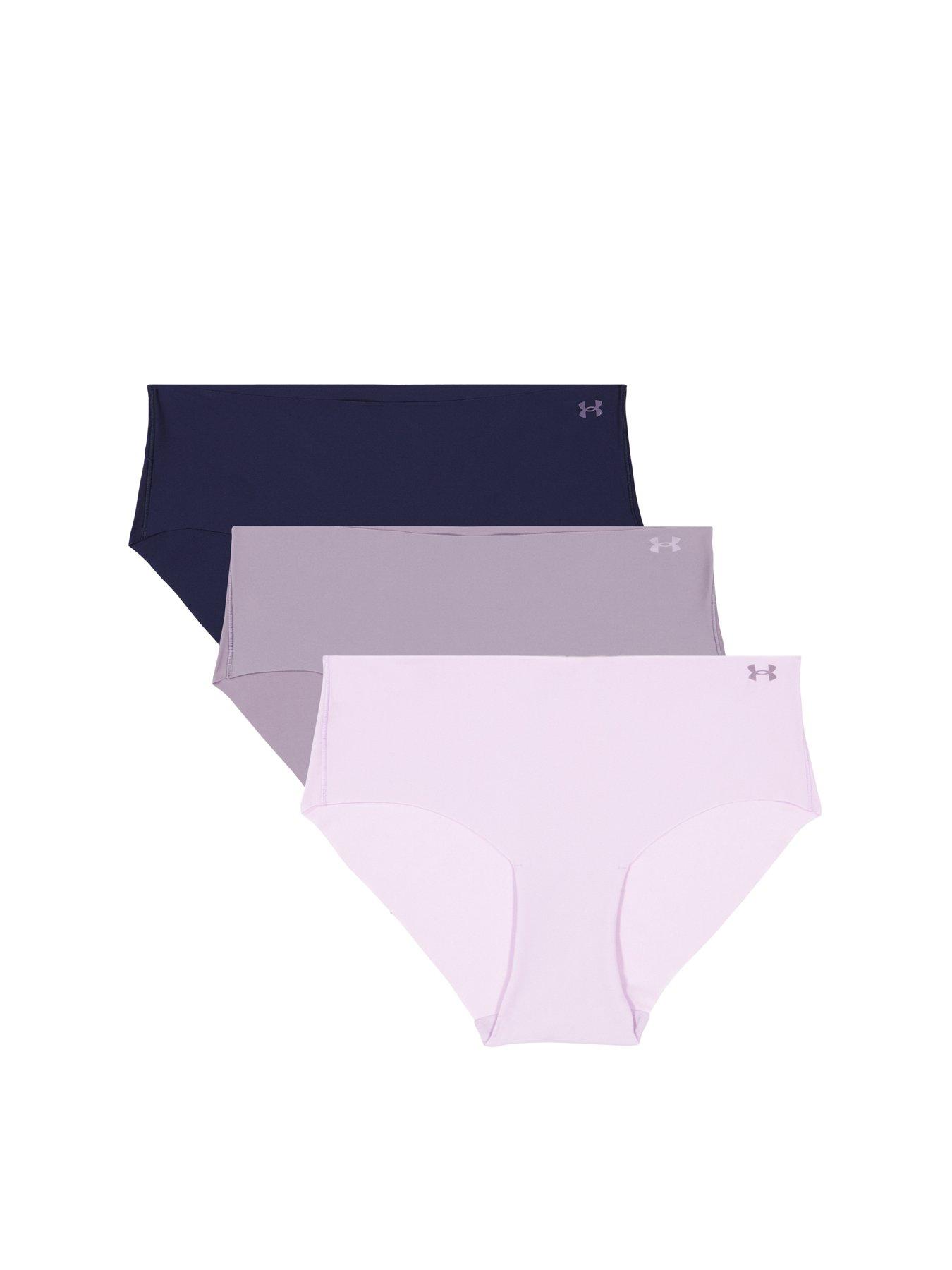 UNDER ARMOUR Women's Pure Stretch No Show 3pk Solid Colour Hipsters ...