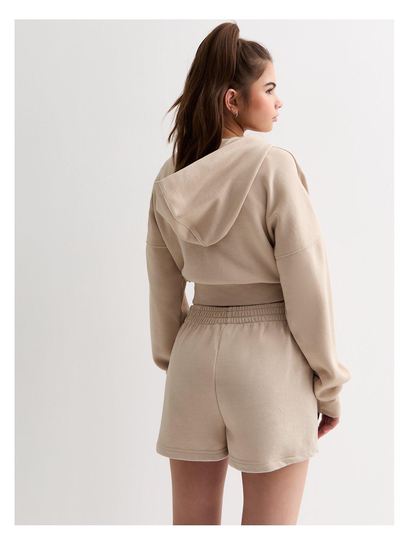 New Look 915 Girls Stone NY Logo Crop Hoodie | Very.co.uk