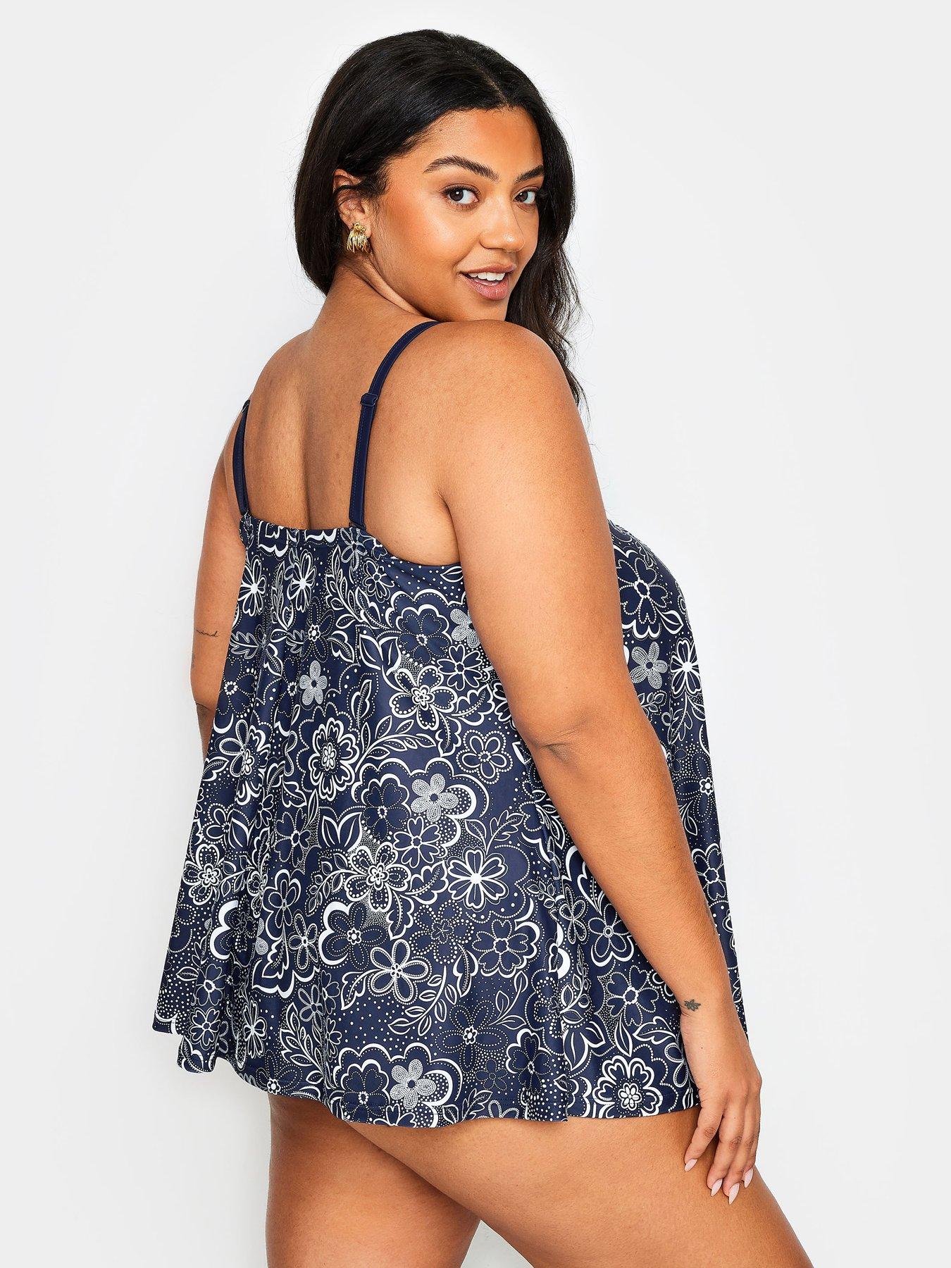Yours Curve Batik Floral A-line Tankini | Very