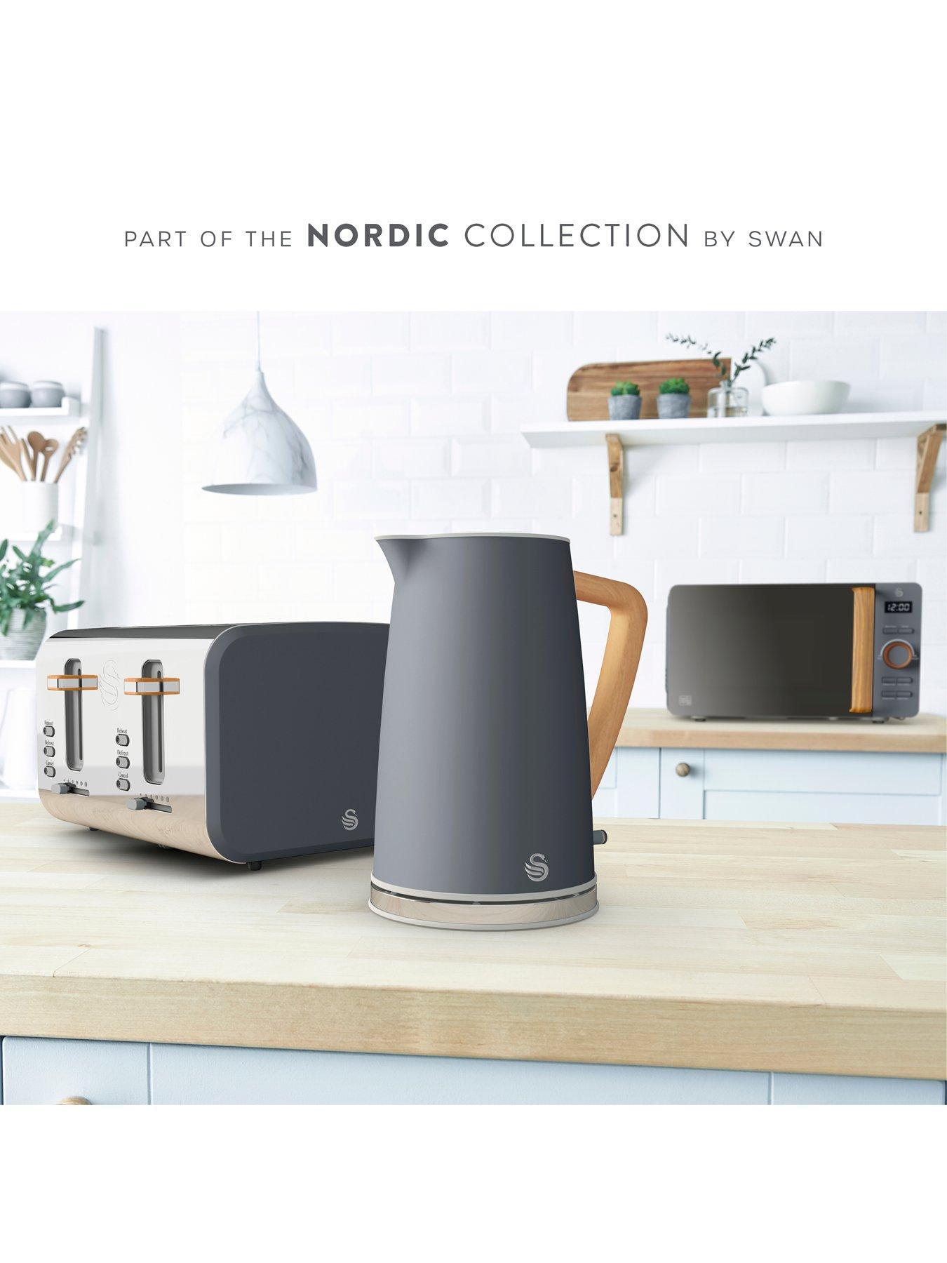 Swan SF17021GRYN Retro Slow Cooker with 3 Temperature Settings, Keep ...