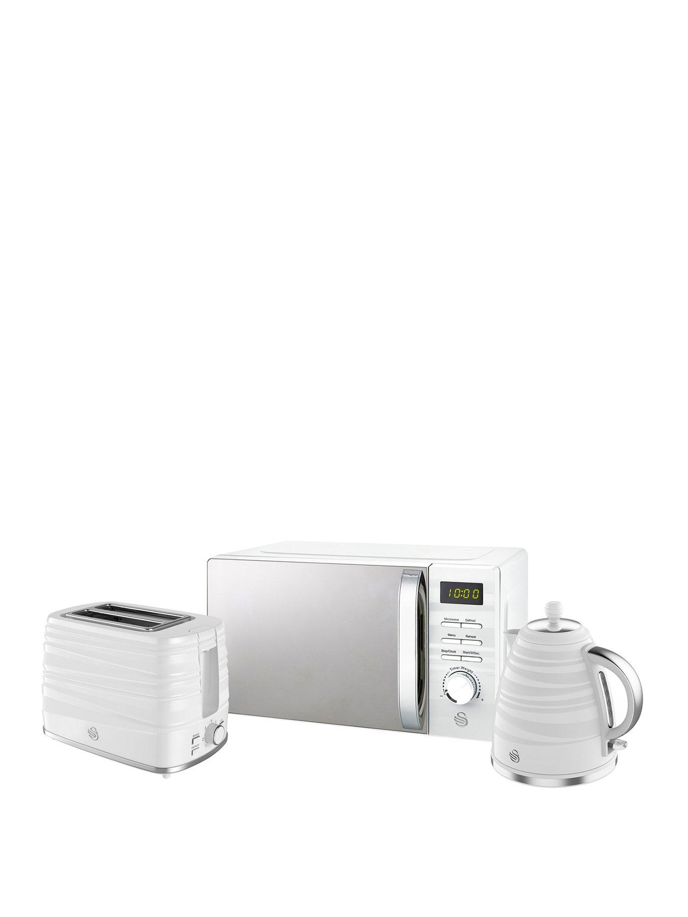 Swan Symphony Kitchen Set, 1.7L Fast Boil Kettle, 300W 2-Slice Toaster ...