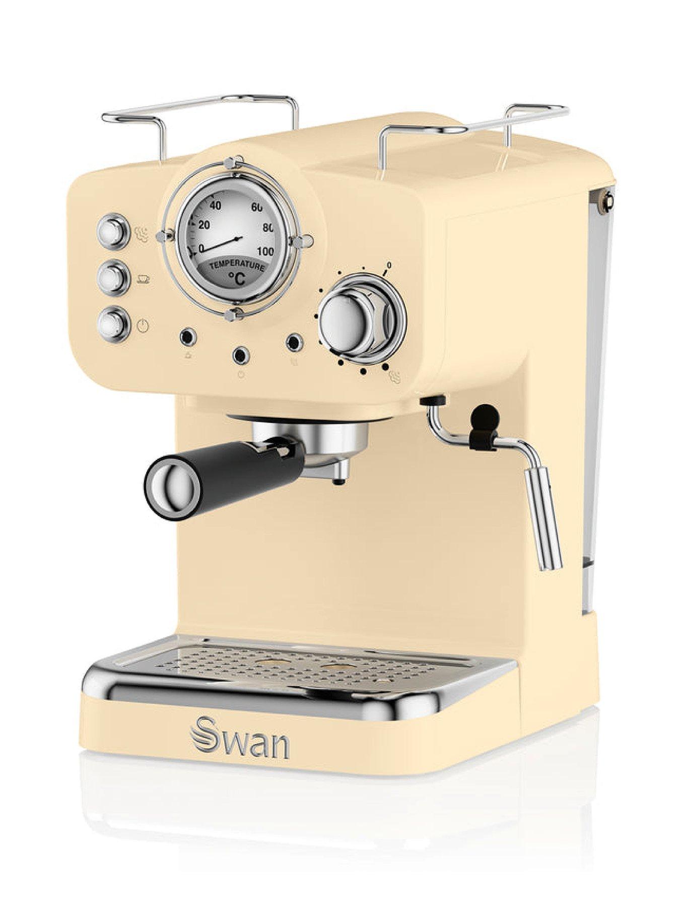 Swan SK22110CN Nordic Espresso Coffee Machine with Milk Frother, Steam ...