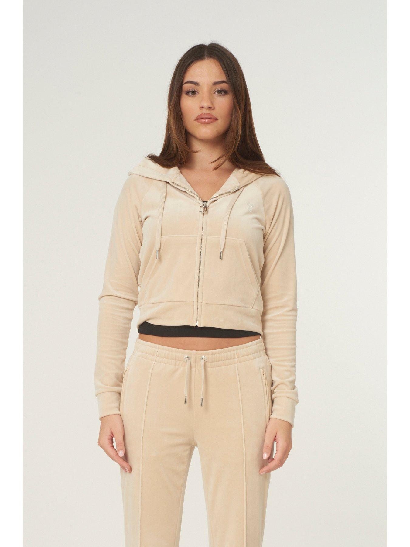 Juicy Couture Classic Track Top With Juicy Diamante Logo - Beige | Very