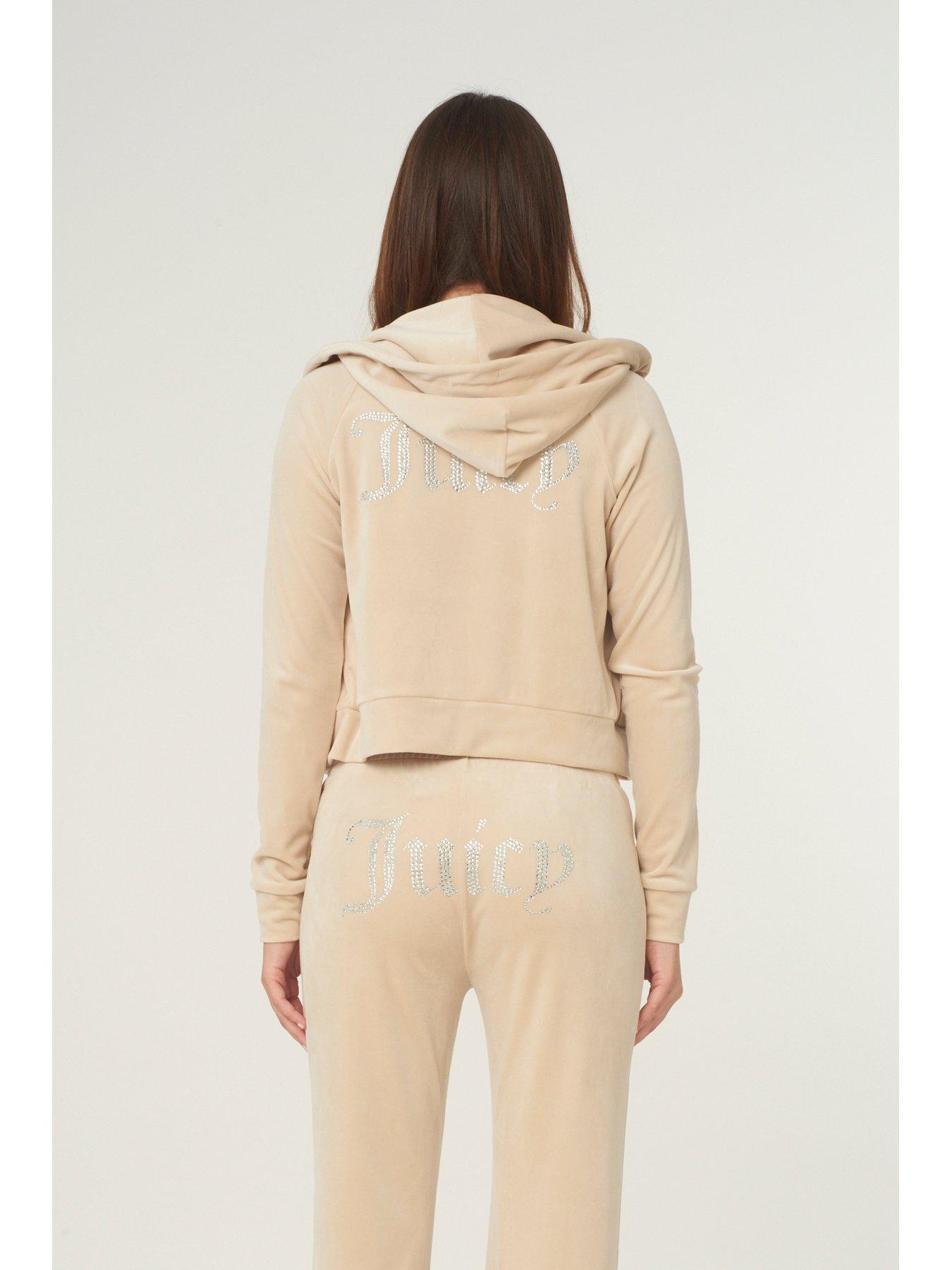 Juicy Couture Classic Track Top With Juicy Diamante Logo - Beige | Very