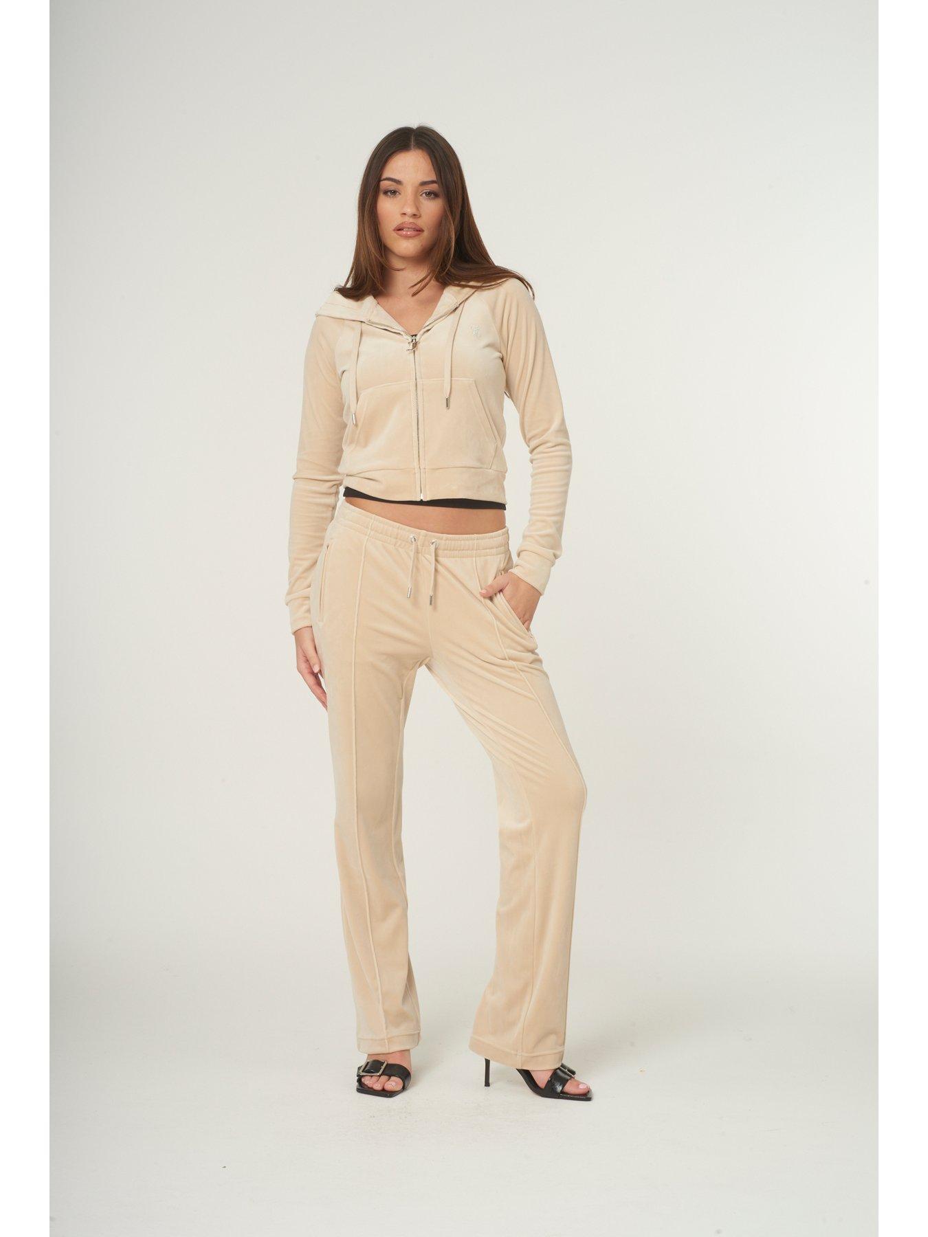 Juicy Couture Classic Track Top With Juicy Diamante Logo - Beige | Very