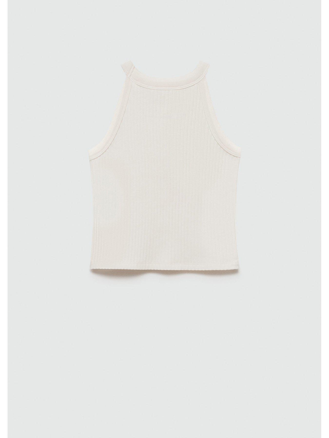 Mango Girls Sleeveless Vest Top - Light Cream | Very