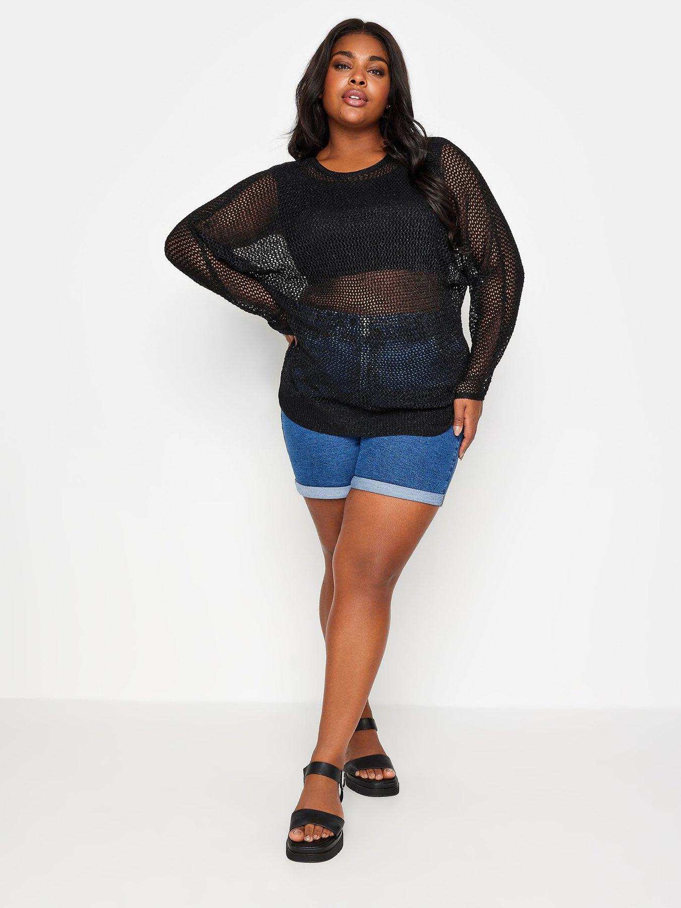 Yours Curve Open Back Batwing Jumper Black | Very