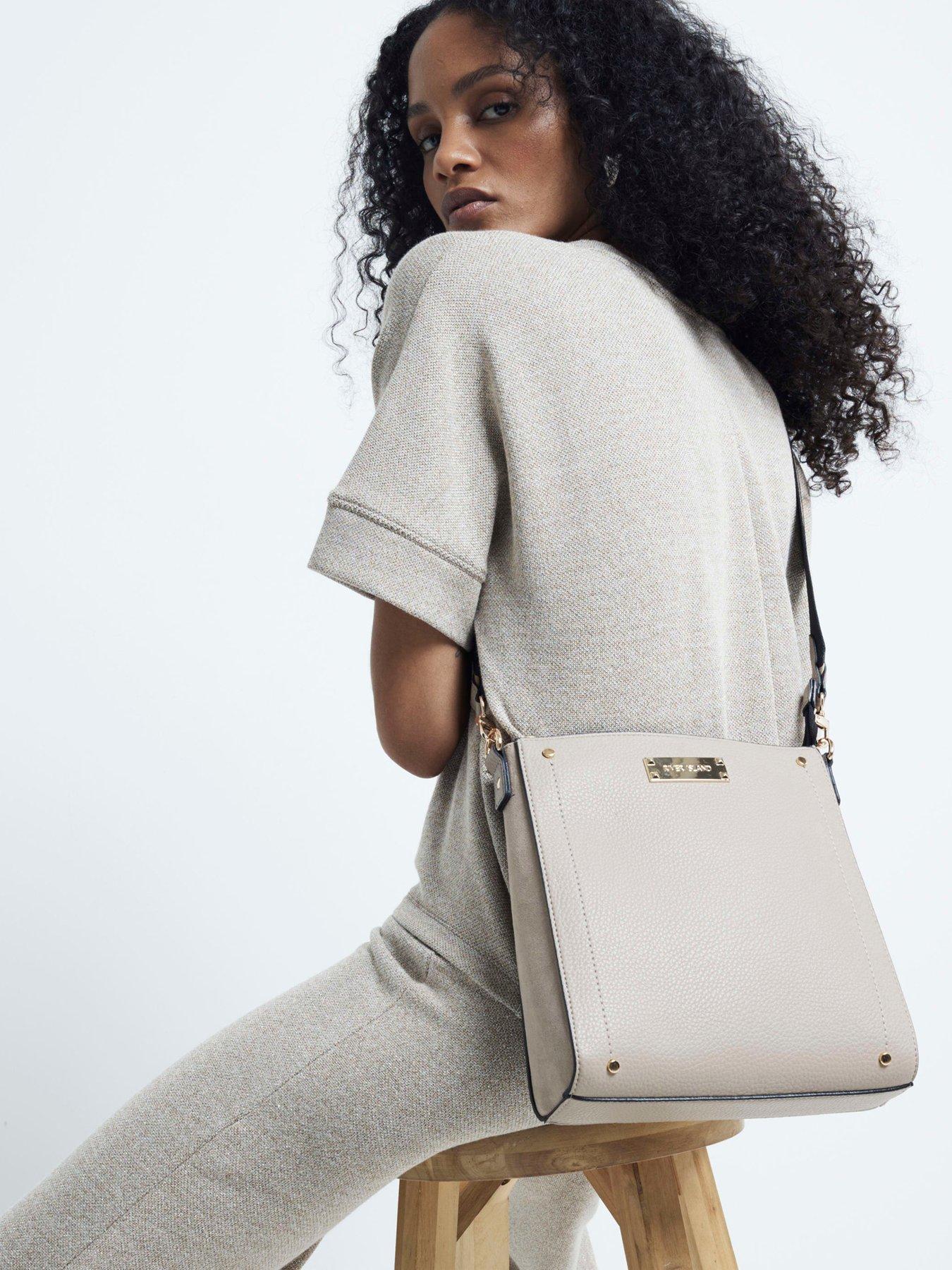River Island Structured Messenger Bag - Grey | Very