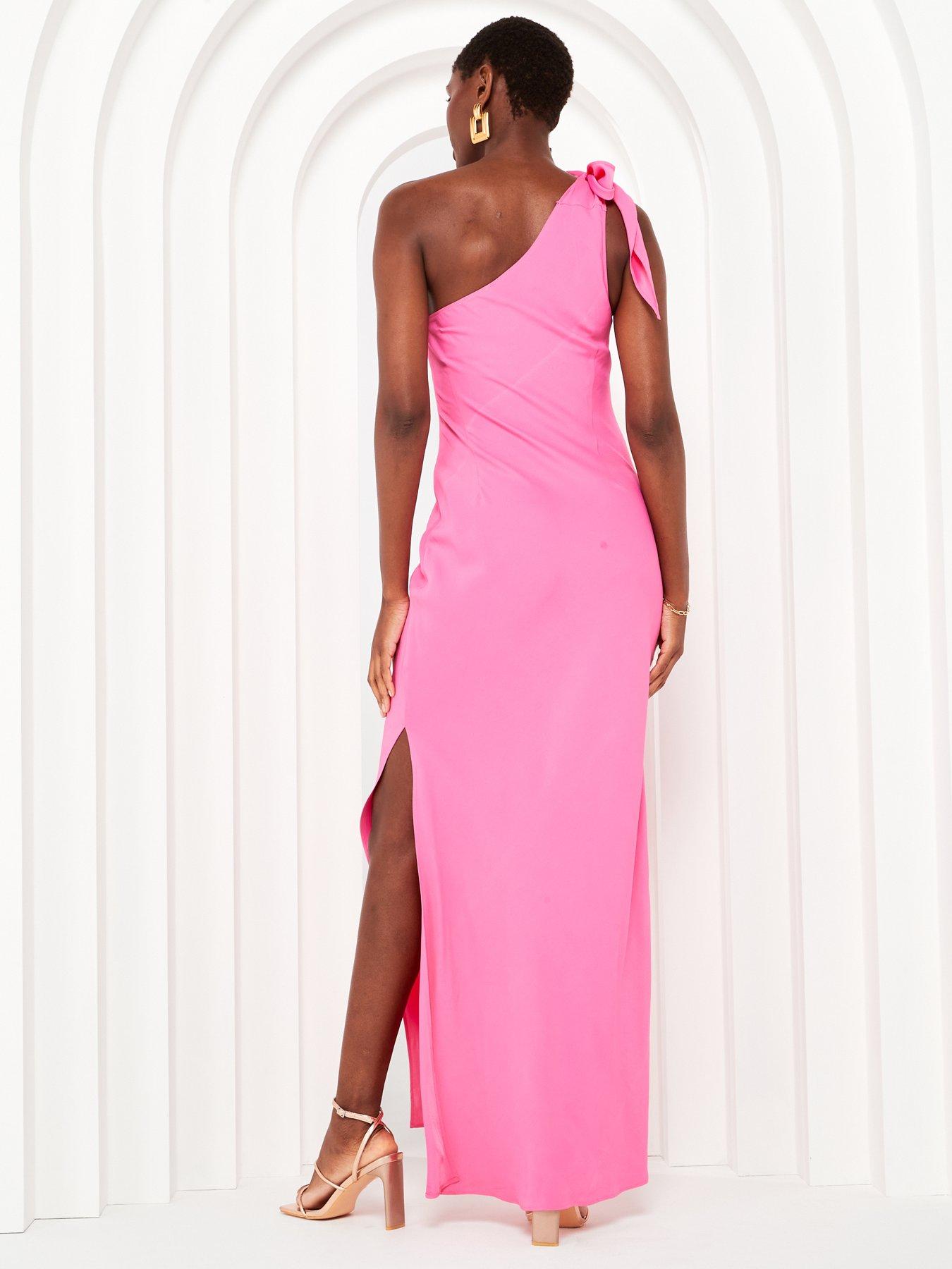 Mango One Shoulder Maxi Dress - Pink | Very