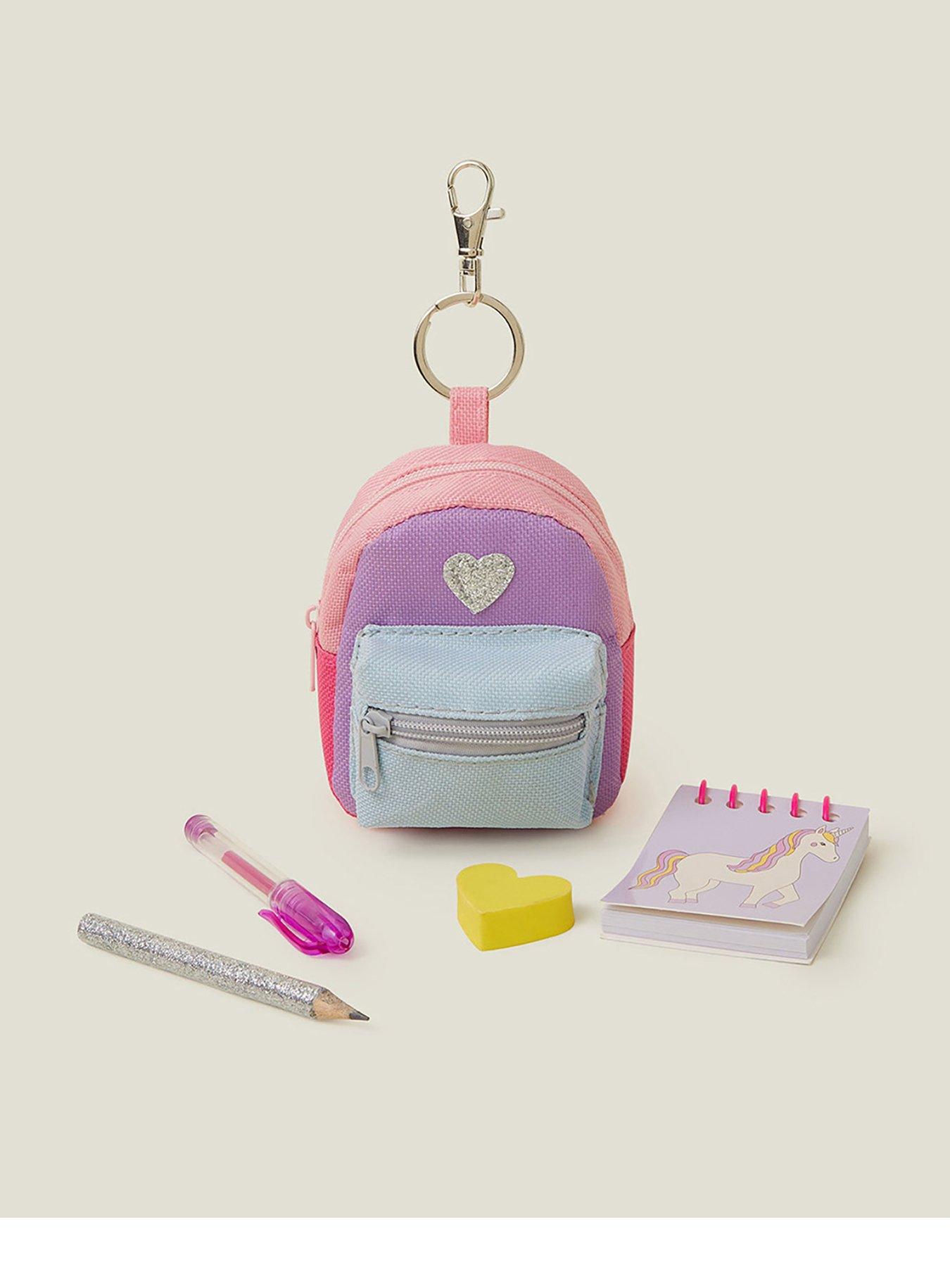 Accessorize Girls Mini Stationery Backpack Keyring - Multi | Very