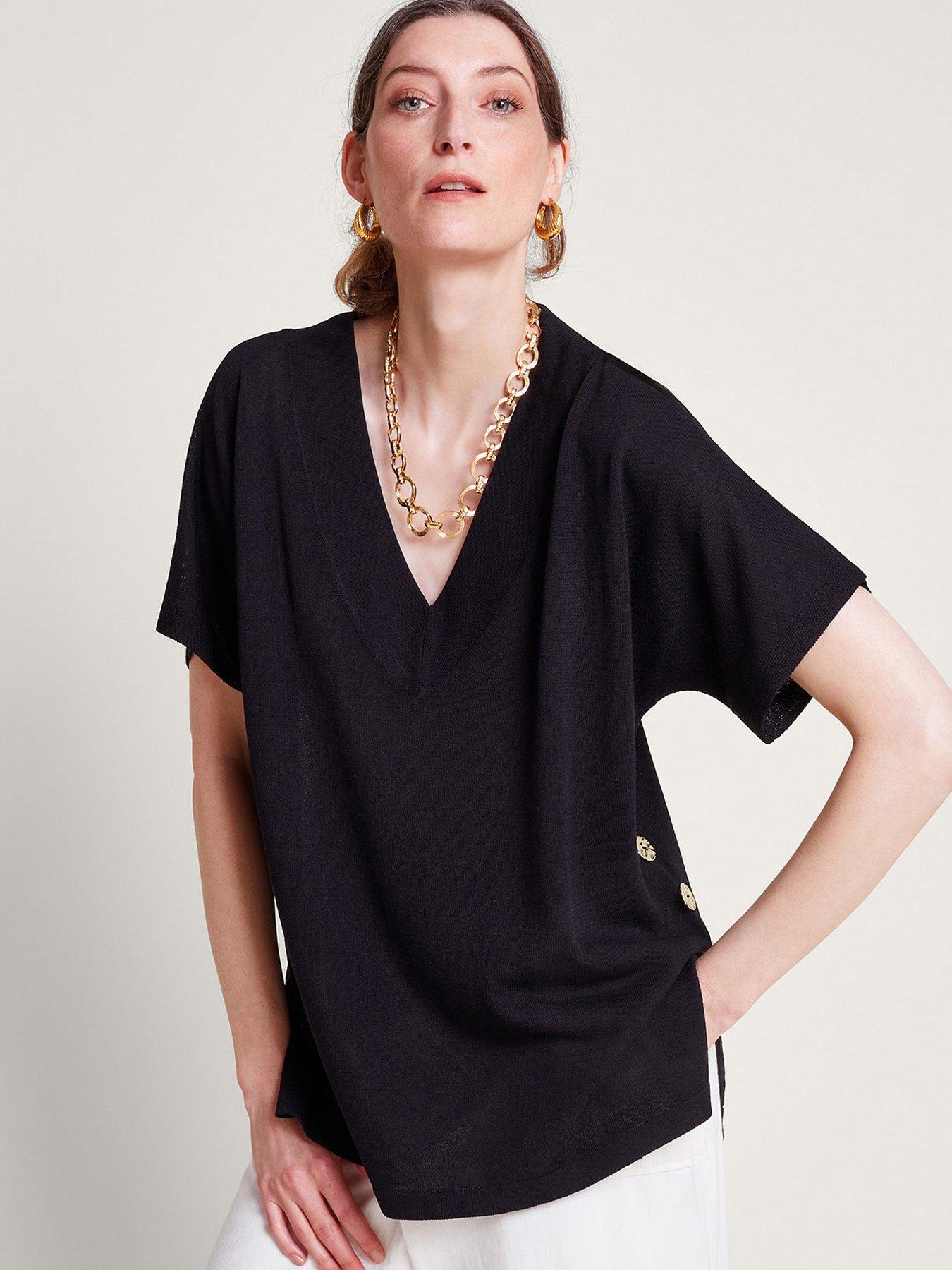 Monsoon Bel Button Knit Top | Very