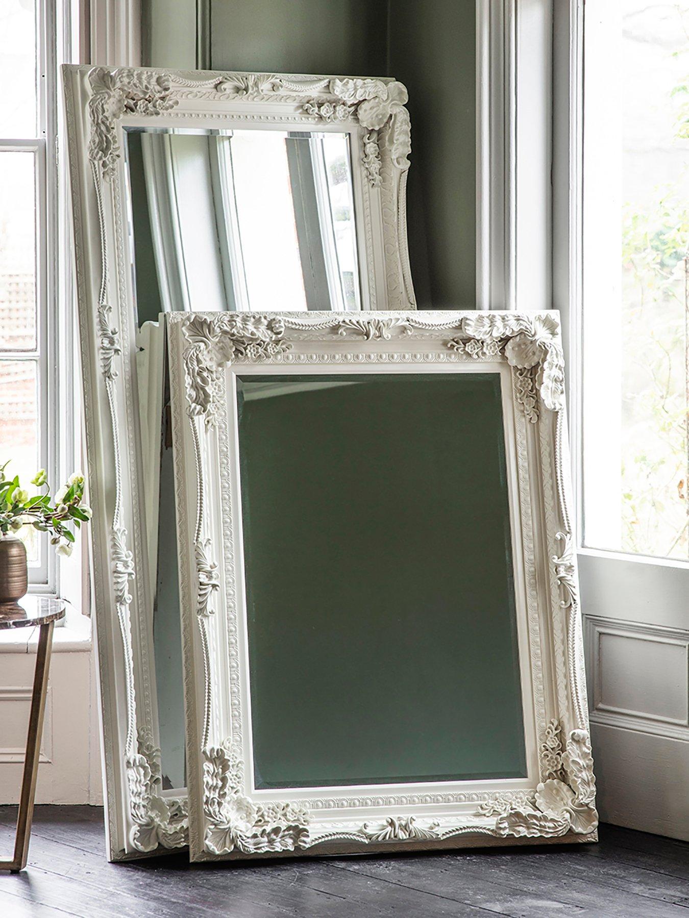 Gallery Direct Carved Louis Leaner Mirror - Cream | Very