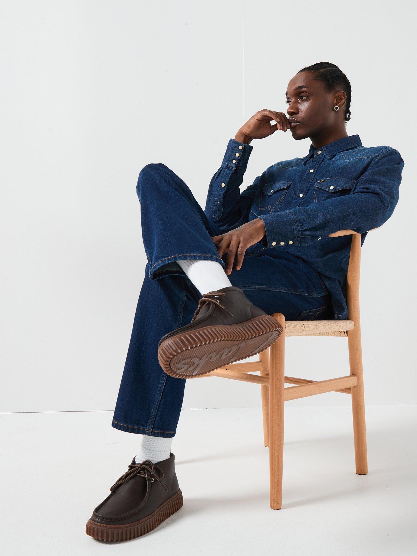 Wrangler Texas Straight Fit Jeans - Dark Blue | Very