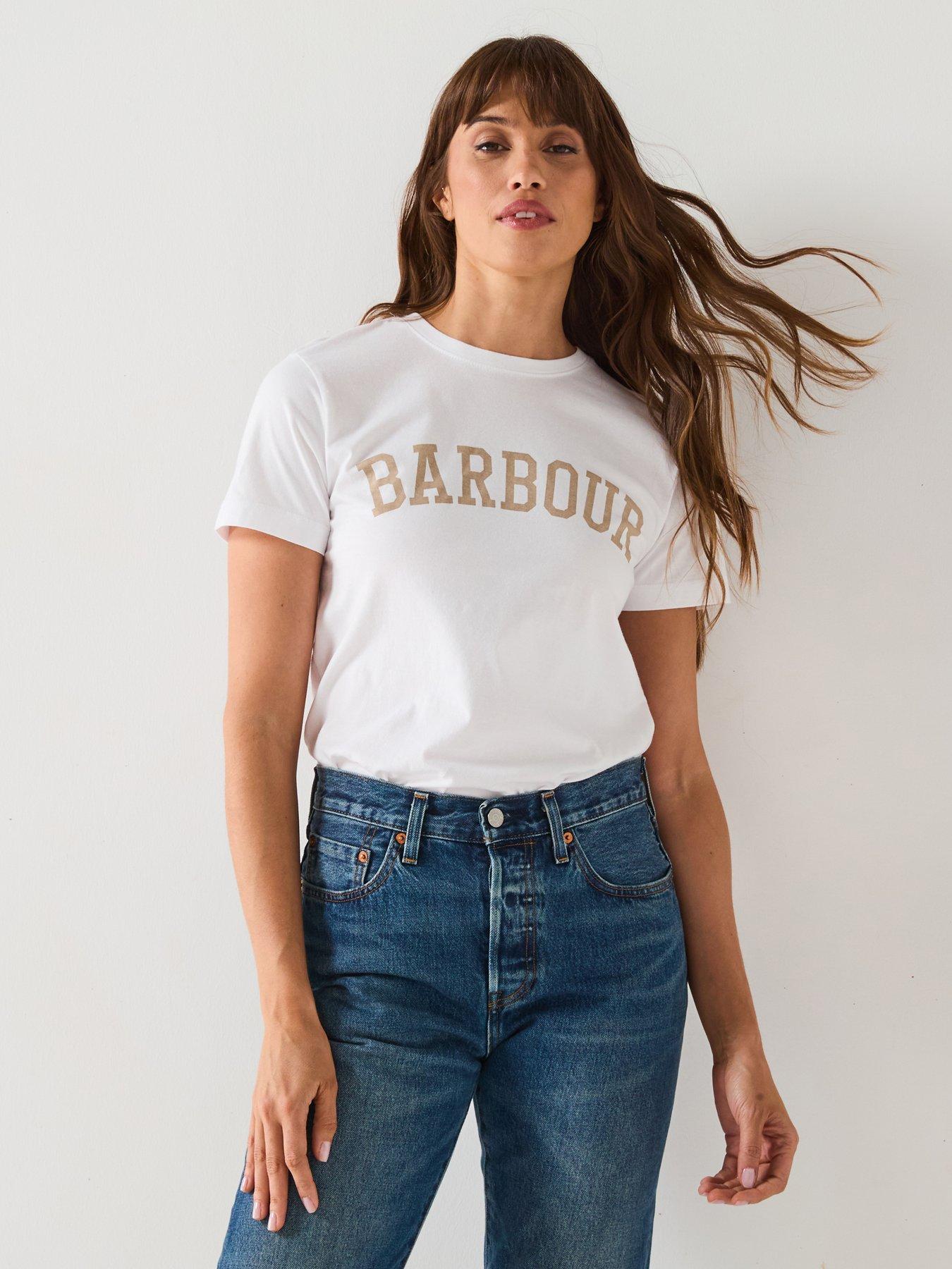Womens White Barbour Tops - Very