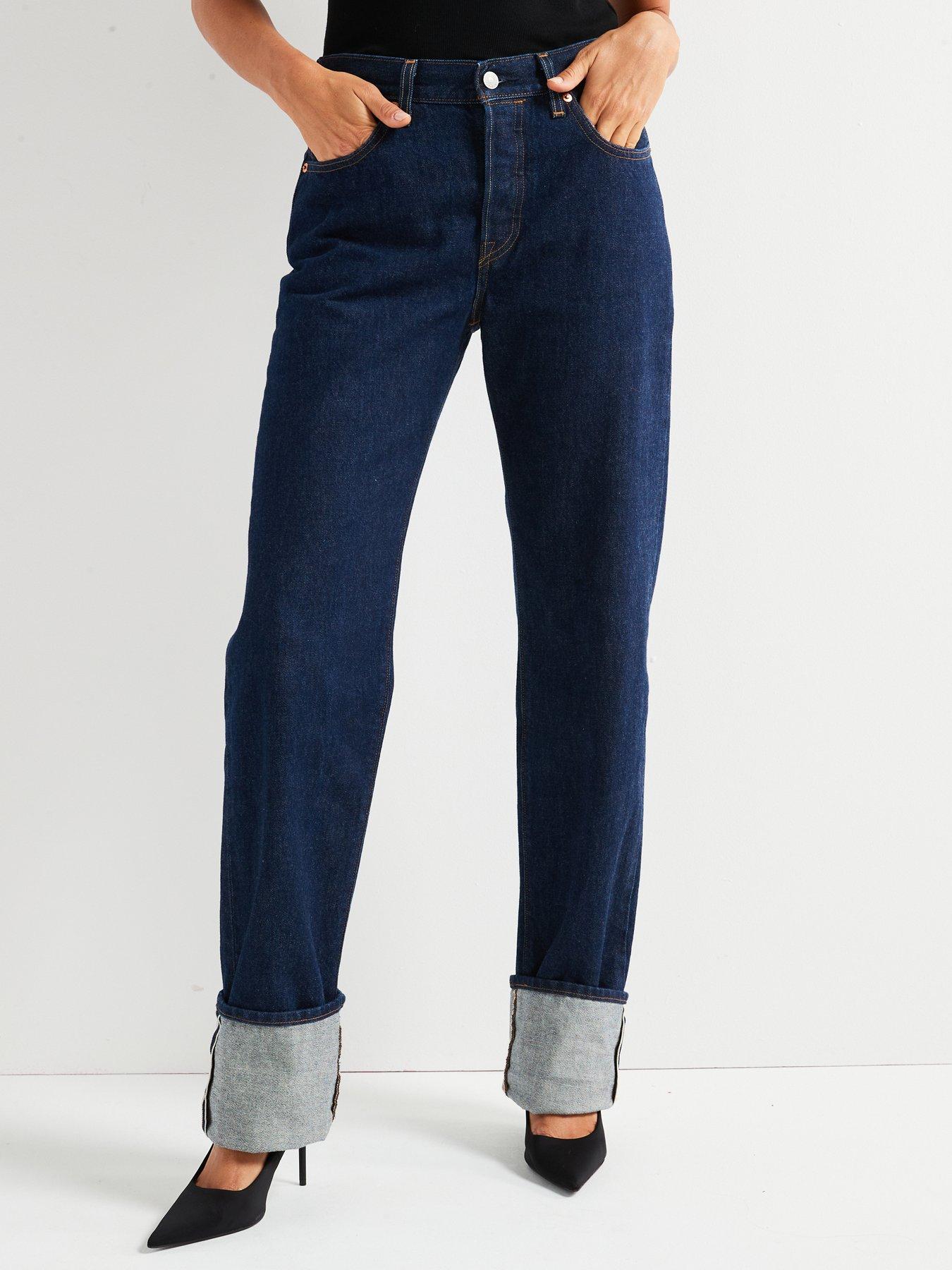 Levi's 501 90's Straight Leg Jean - Rinsey Rinse Selvedg - Blue | Very
