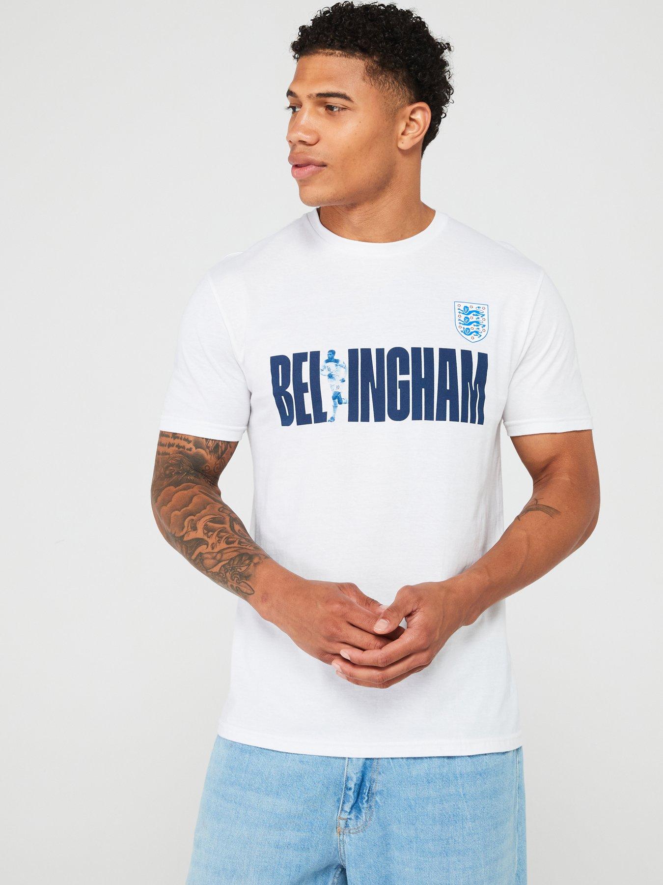 England Mens Bellingham Name & Number T-shirt-white | Very.co.uk
