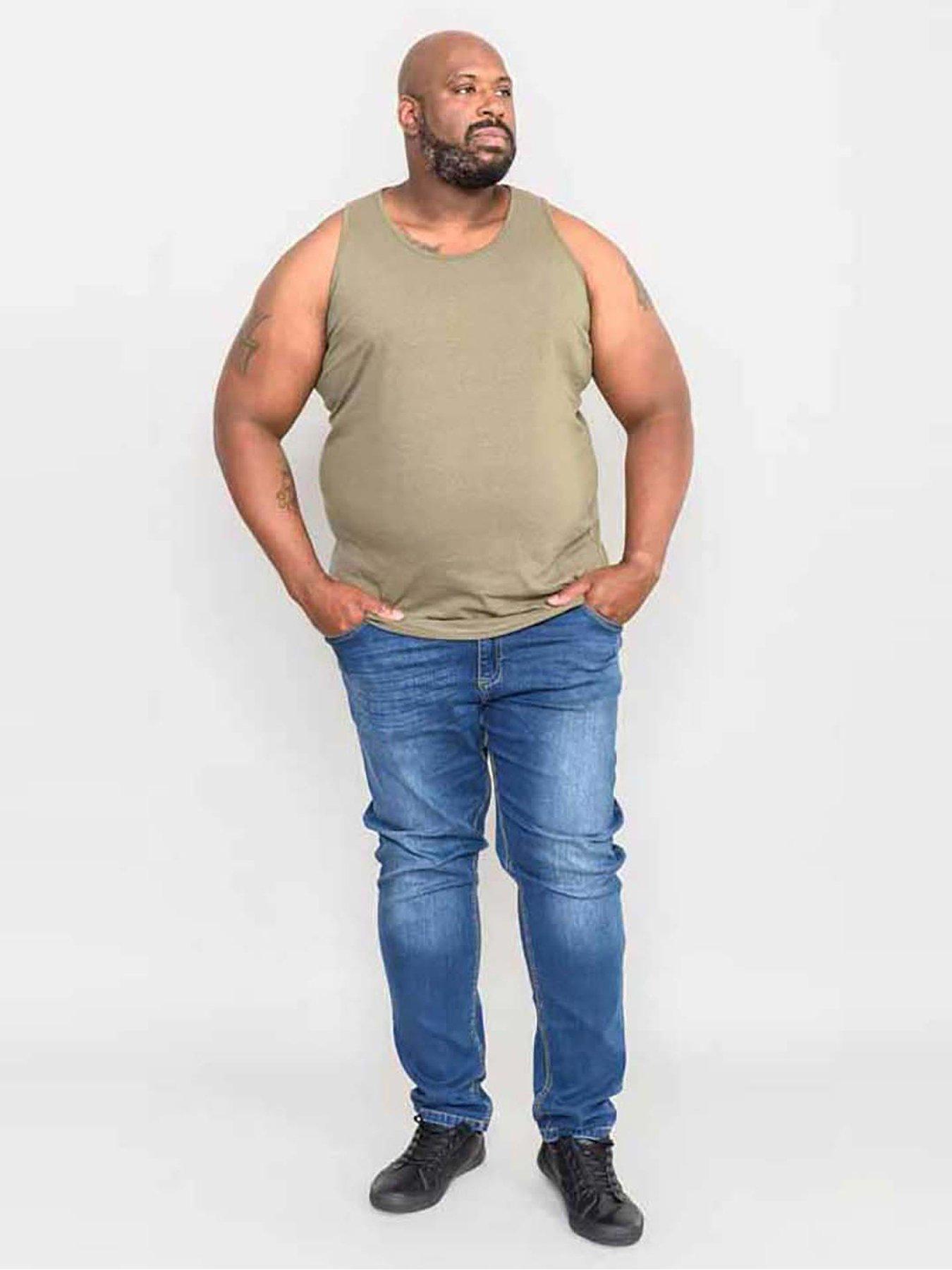 D555 Fabio Muscle Vest - Khaki | Very