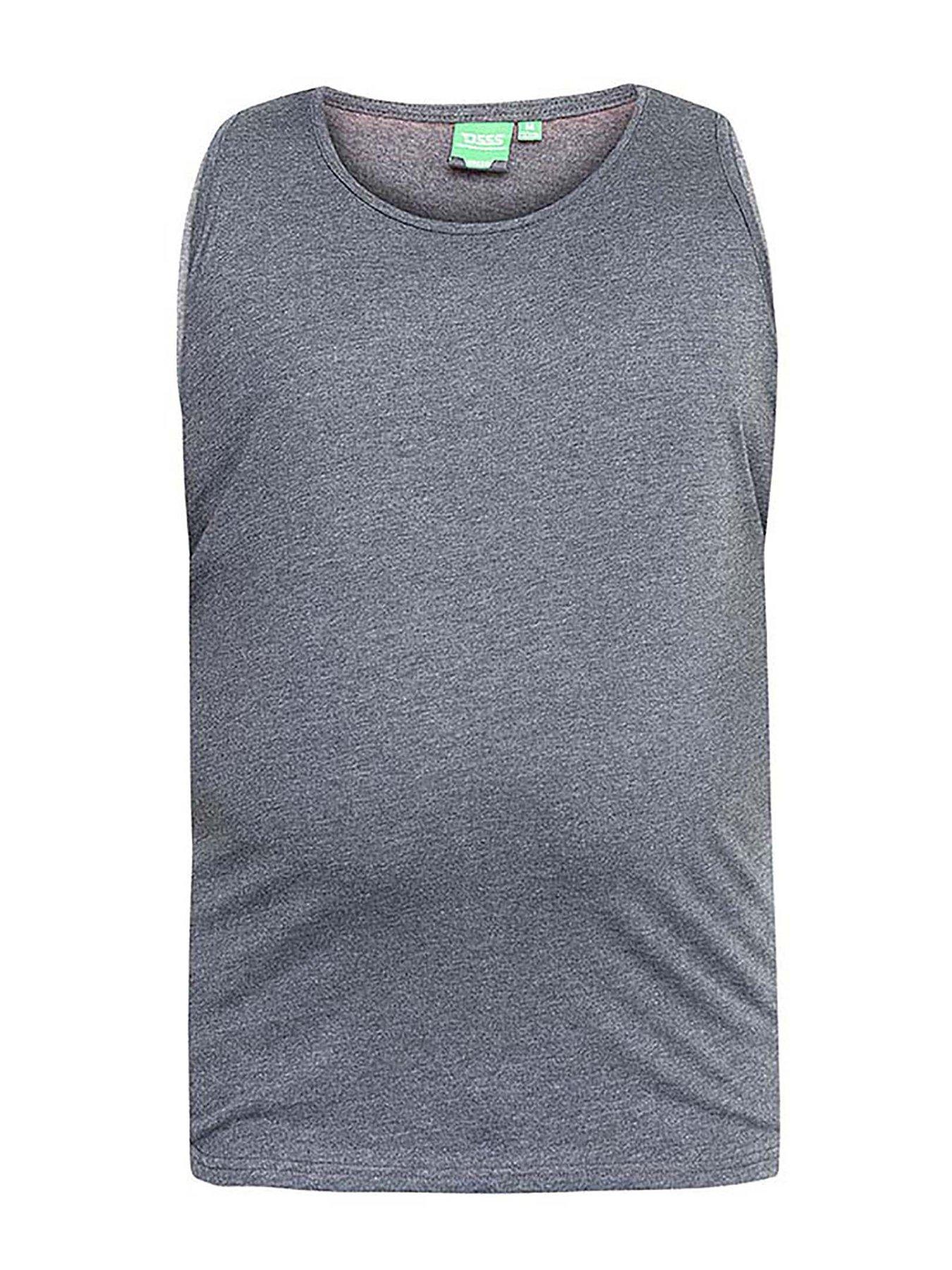 D555 Fabio Muscle Vest - Charcoal Melange | Very