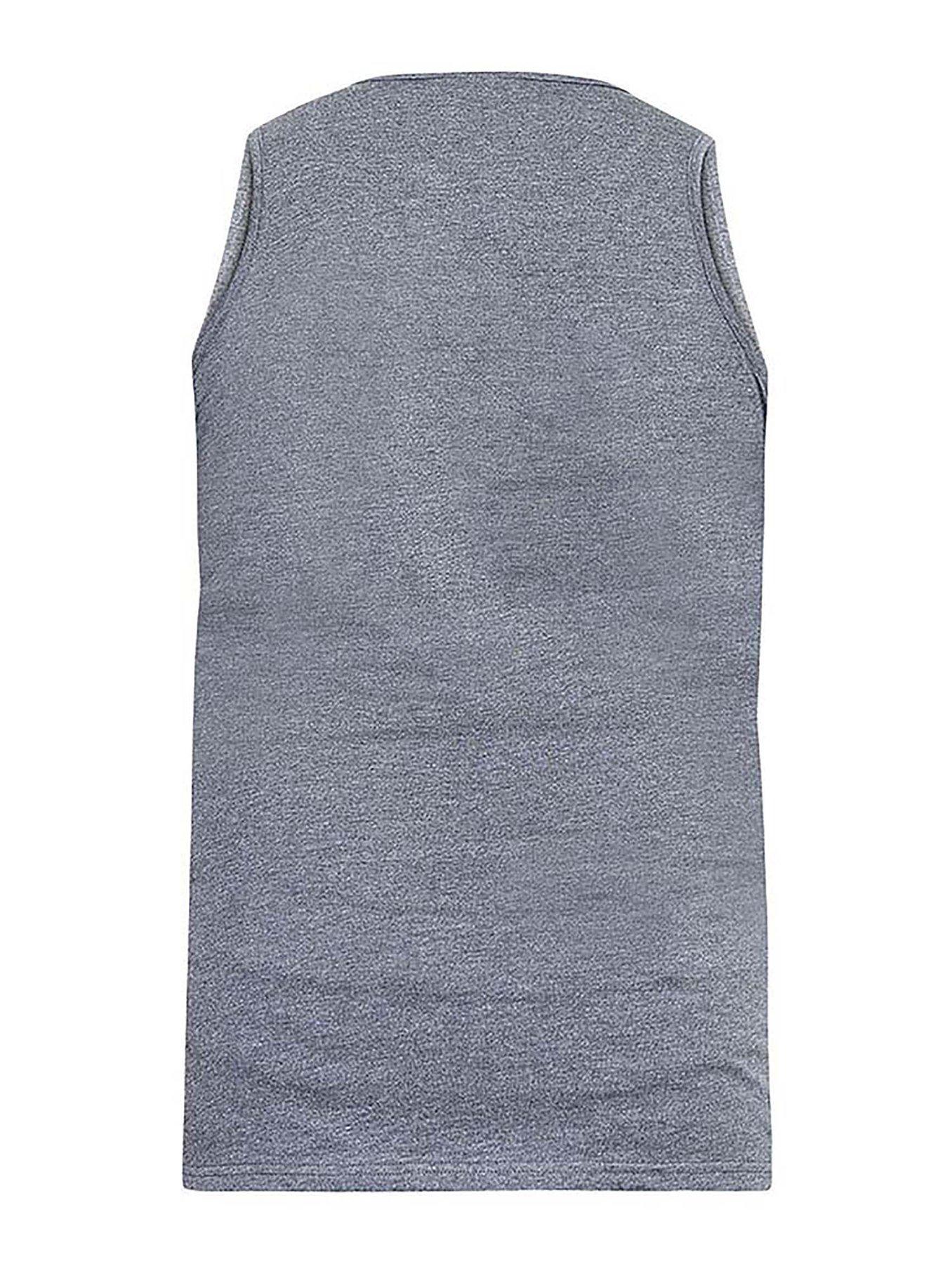 D555 Fabio Muscle Vest - Charcoal Melange | Very