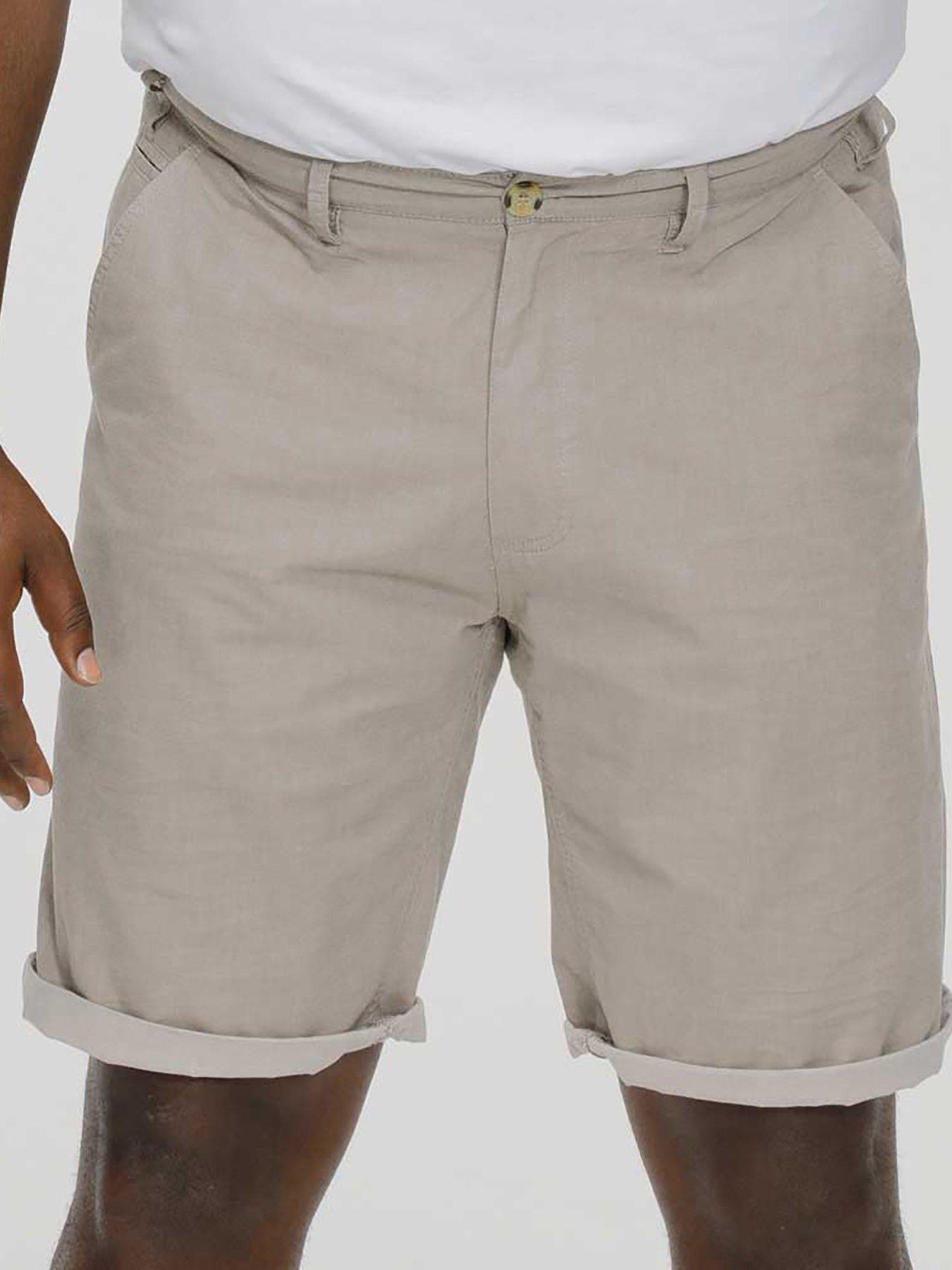 D555 Elon Stretch Chambray Shorts - Stone | Very