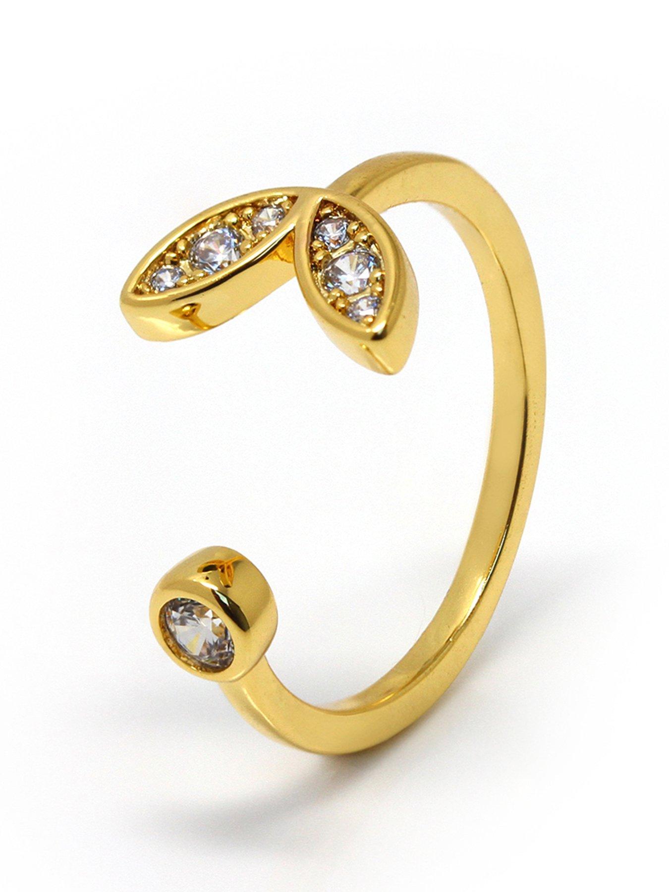 Say It With Diamonds Winged Ring - Yellow Gold | very.co.uk