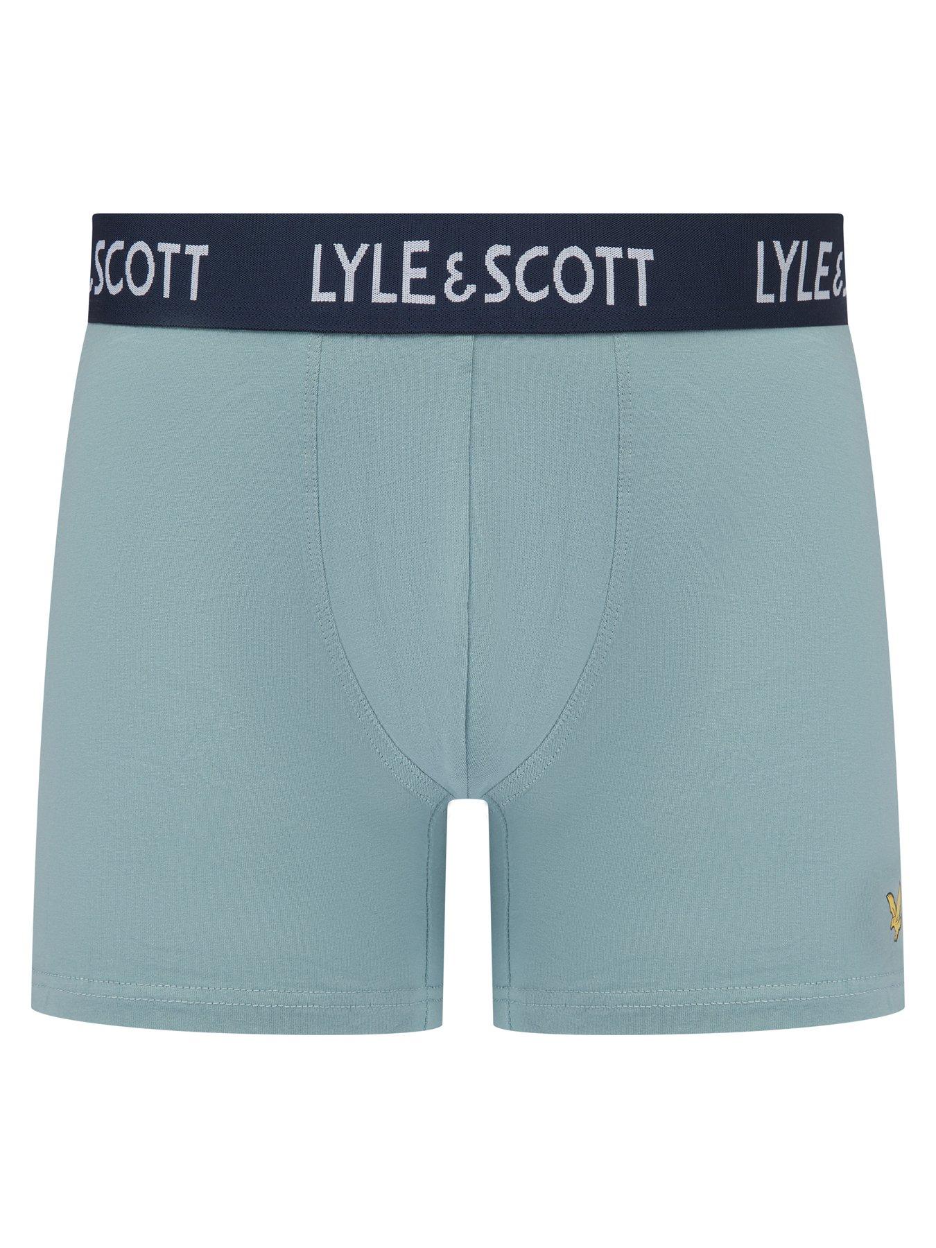 Lyle & Scott Lyle & Scott Elliot 3-Pack Monogram Trunks - Blue | Very