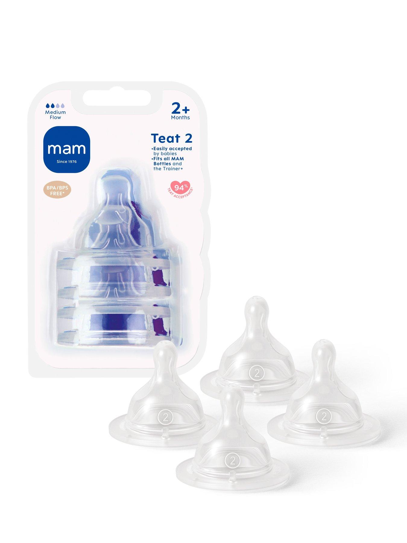 MAM Medium Flow Bottle Teat (Teat 2) - 4pk | Very