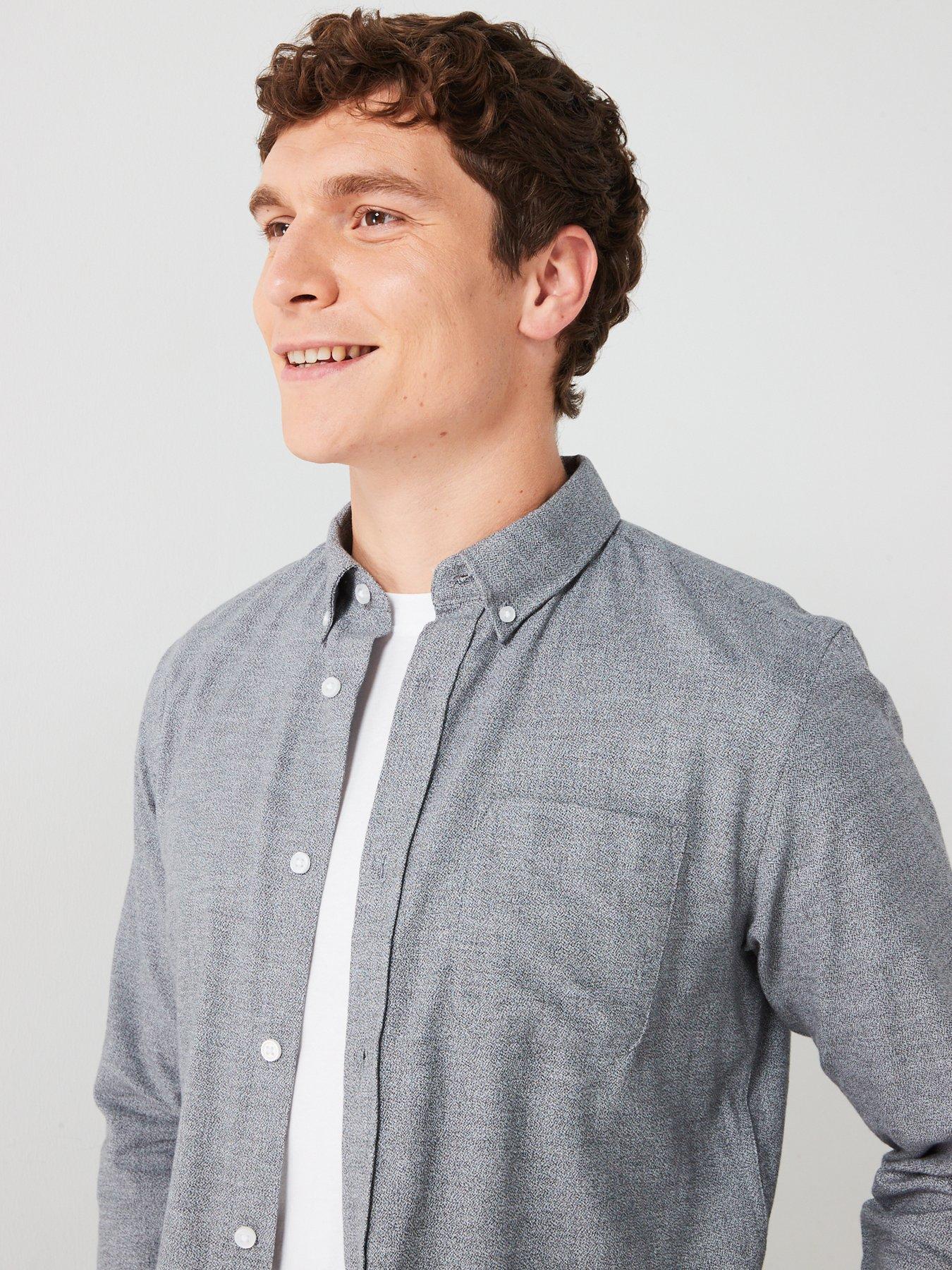 Very Man Long Sleeve Grindle Shirt - Dark Grey | Very