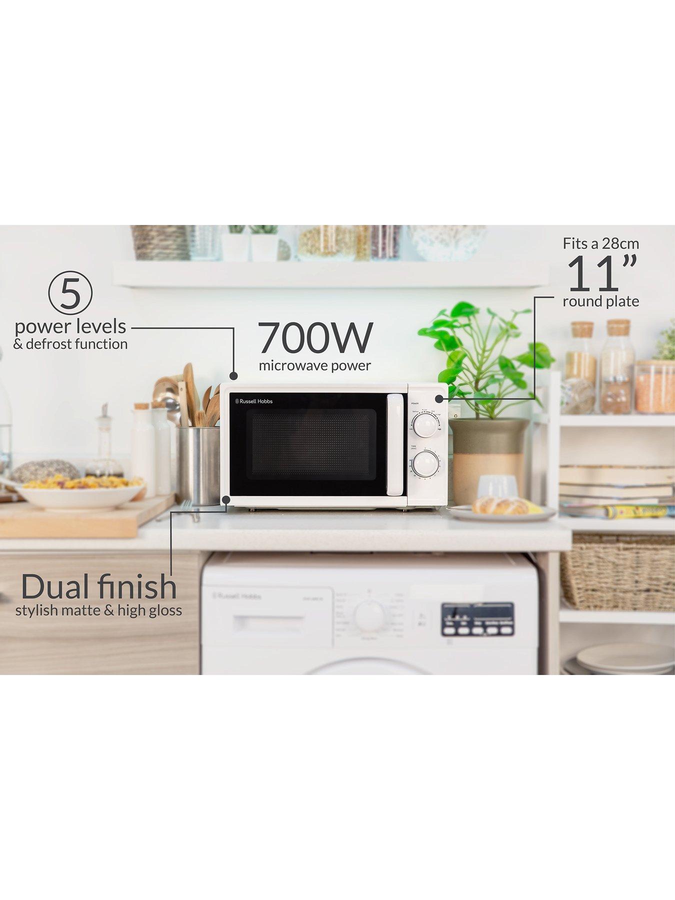 Russell Hobbs Textures 17L White Microwave | Very