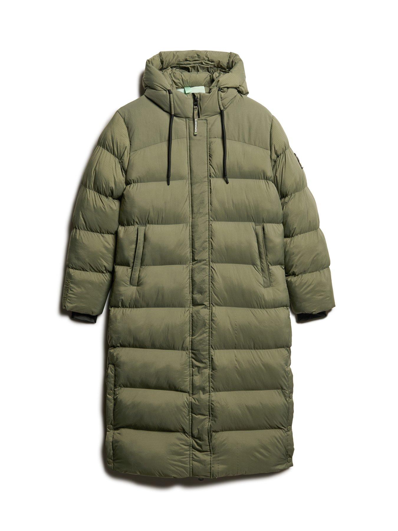 Superdry Ripstop Longline Padded Jacket - Green | Very