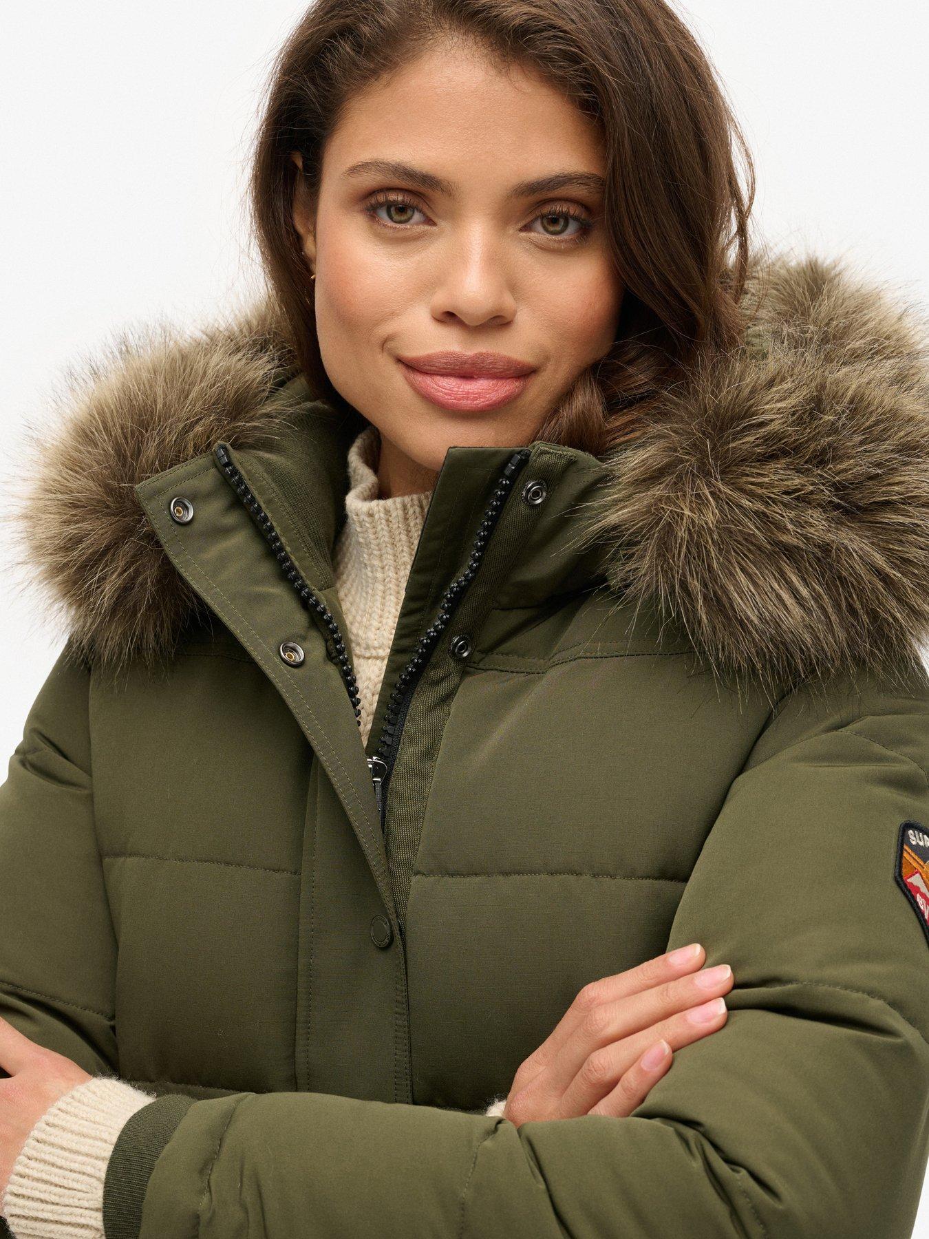 Superdry Everest Hooded Bomber Jacket - Green | Very