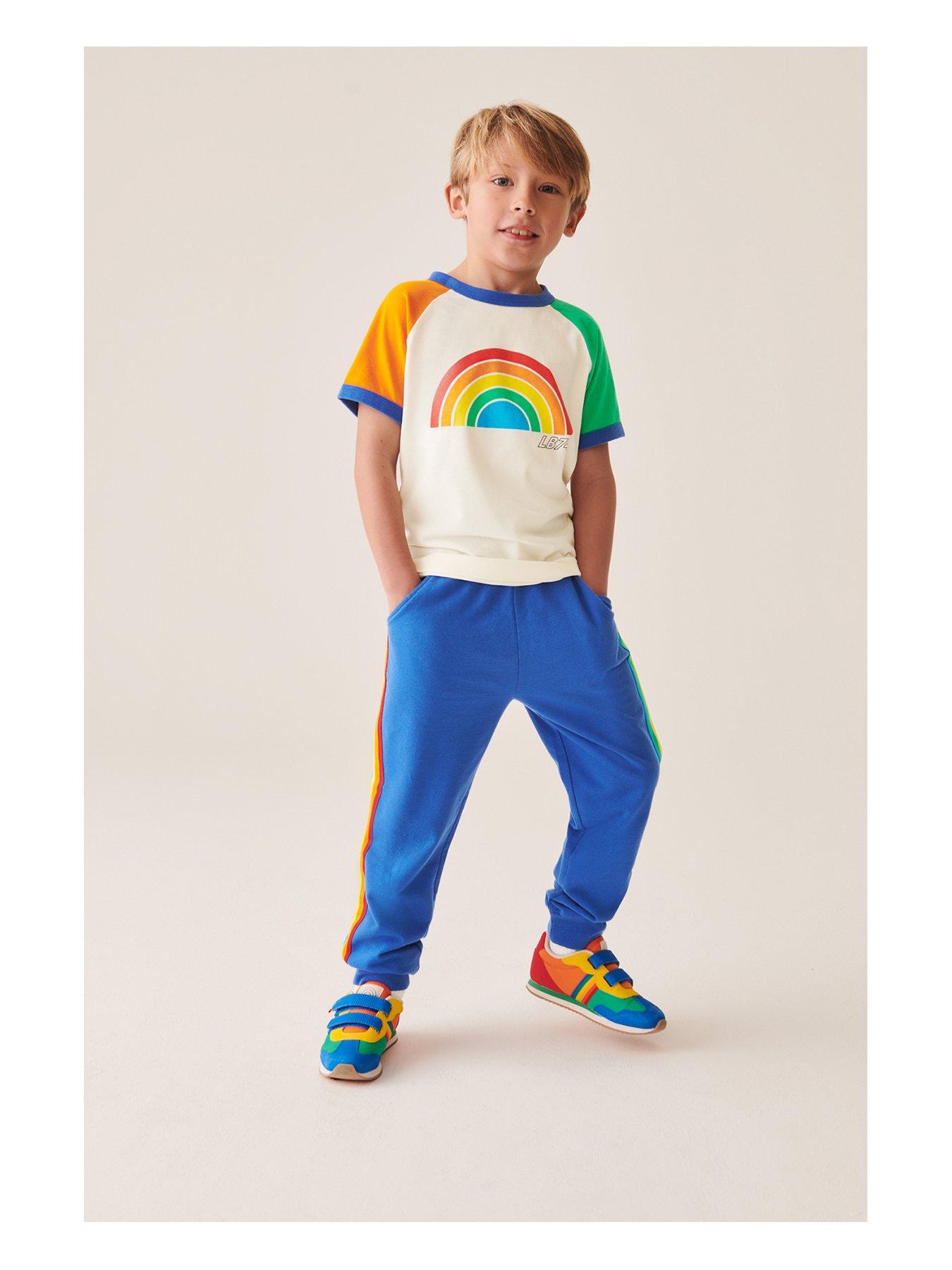 Little Bird Rainbow Tee And Jogger Set - Blue | Very.co.uk
